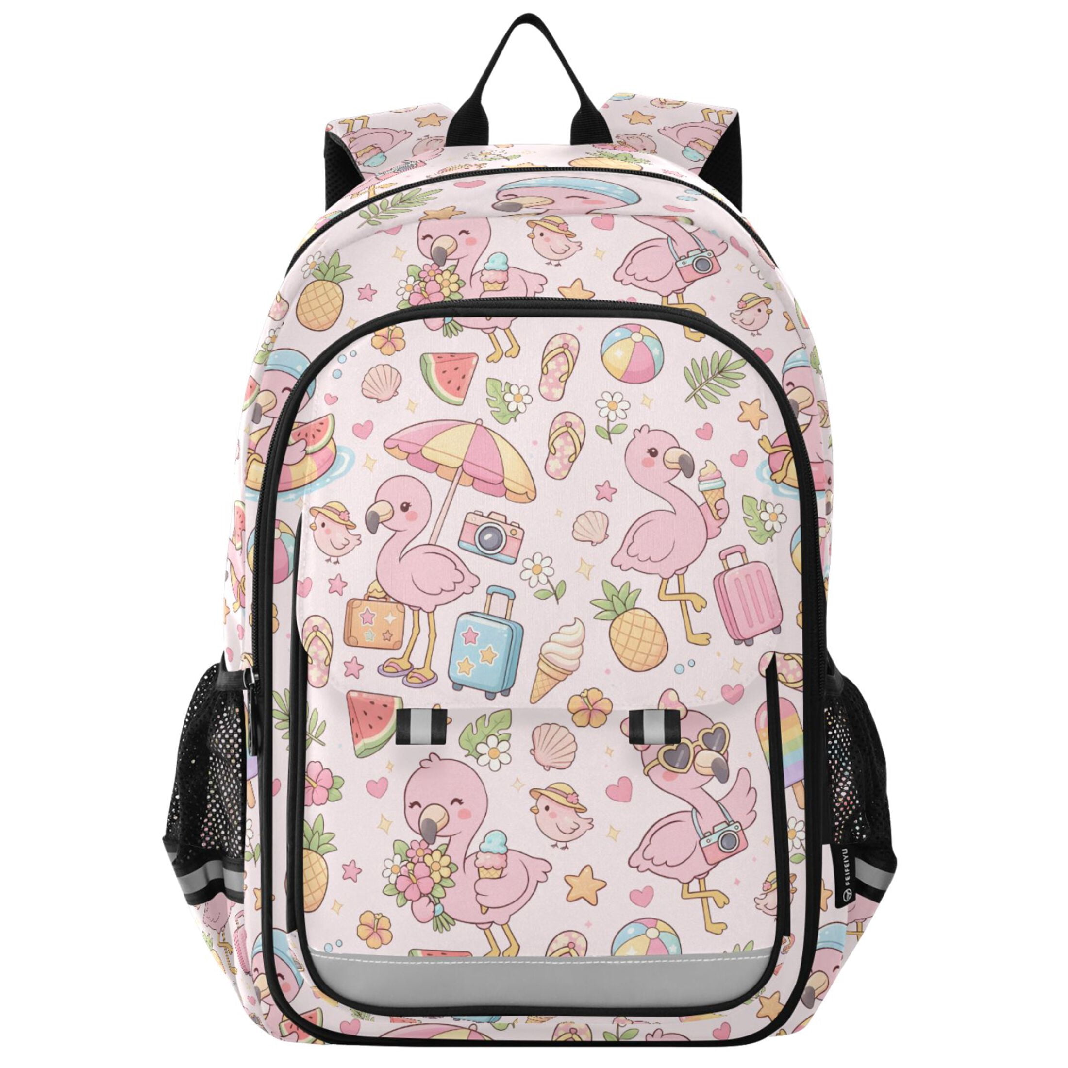 ALAZA Flamingo Summer Beach School Laptop Backpack Travel Bag Casual ...