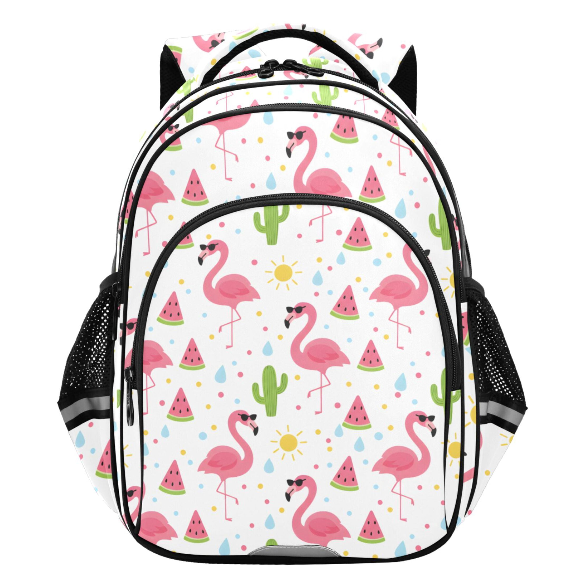 ALAZA Flamingo Watermelon School Backpack Elementary Bag Student ...