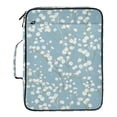 ALAZA Floral Blue Pattern Expanding Accordion File Folder 3 Ring Zipper ...