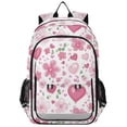 ALAZA Flower Hearts School Laptop Backpack Travel Bag Casual Student ...