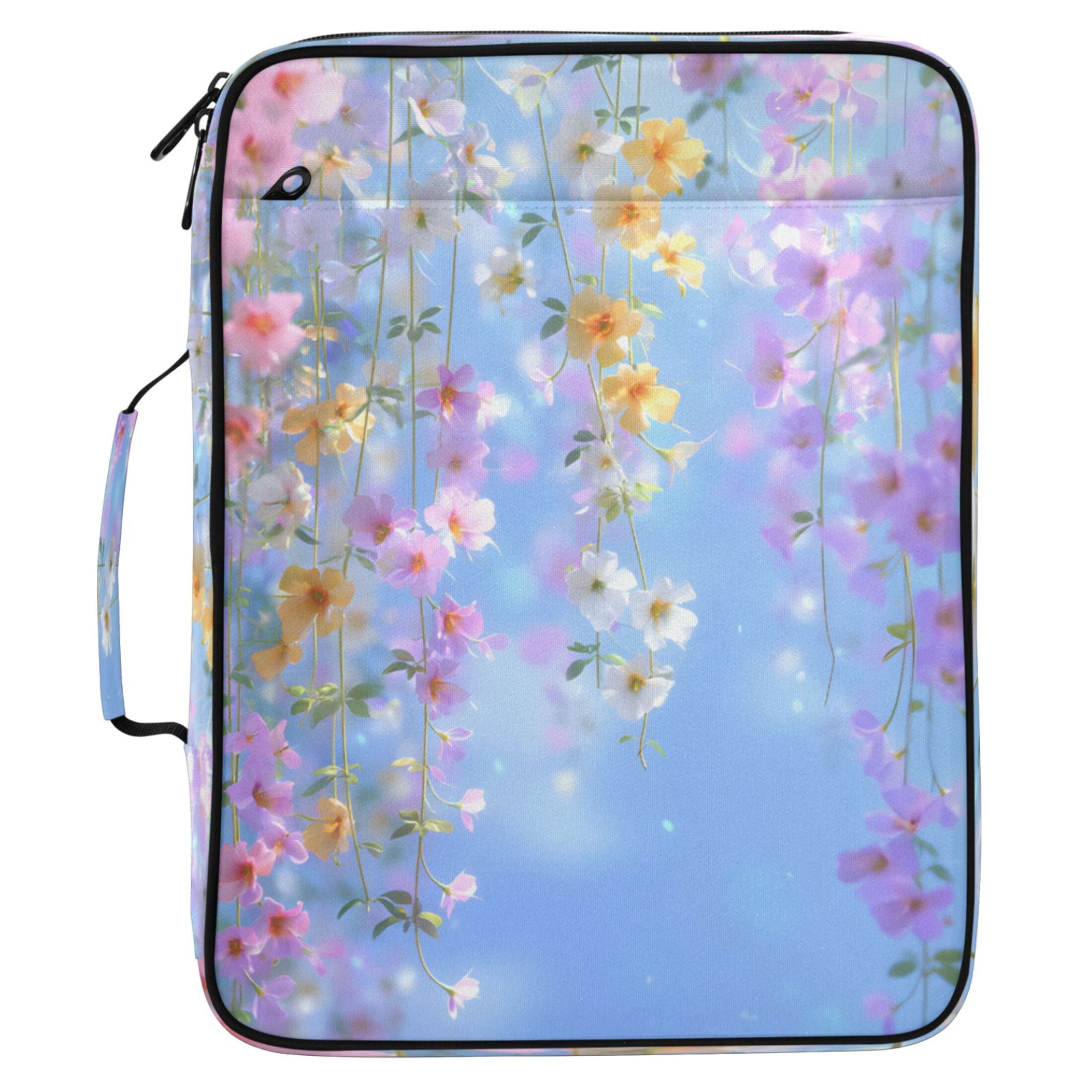 ALAZA Flower Summer Pattern Expanding Accordion File Folder 3 Ring ...