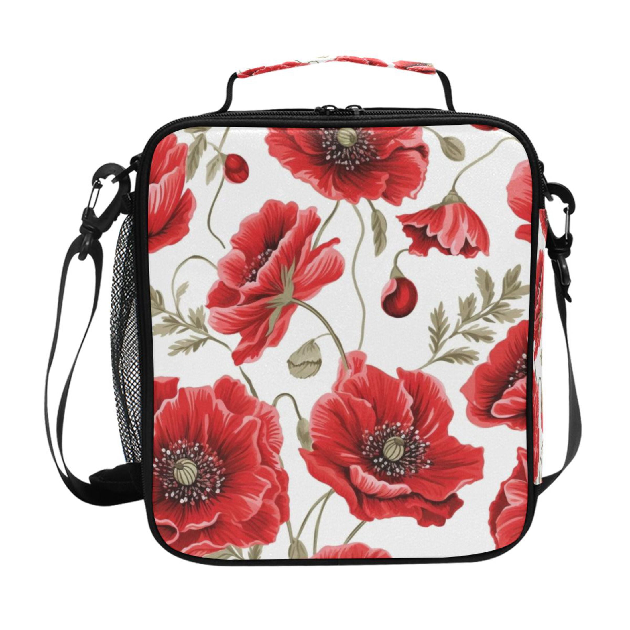 ALAZA Flowers Lunch Box Insulated Lunch Bag Reusable Thermal Cooler ...