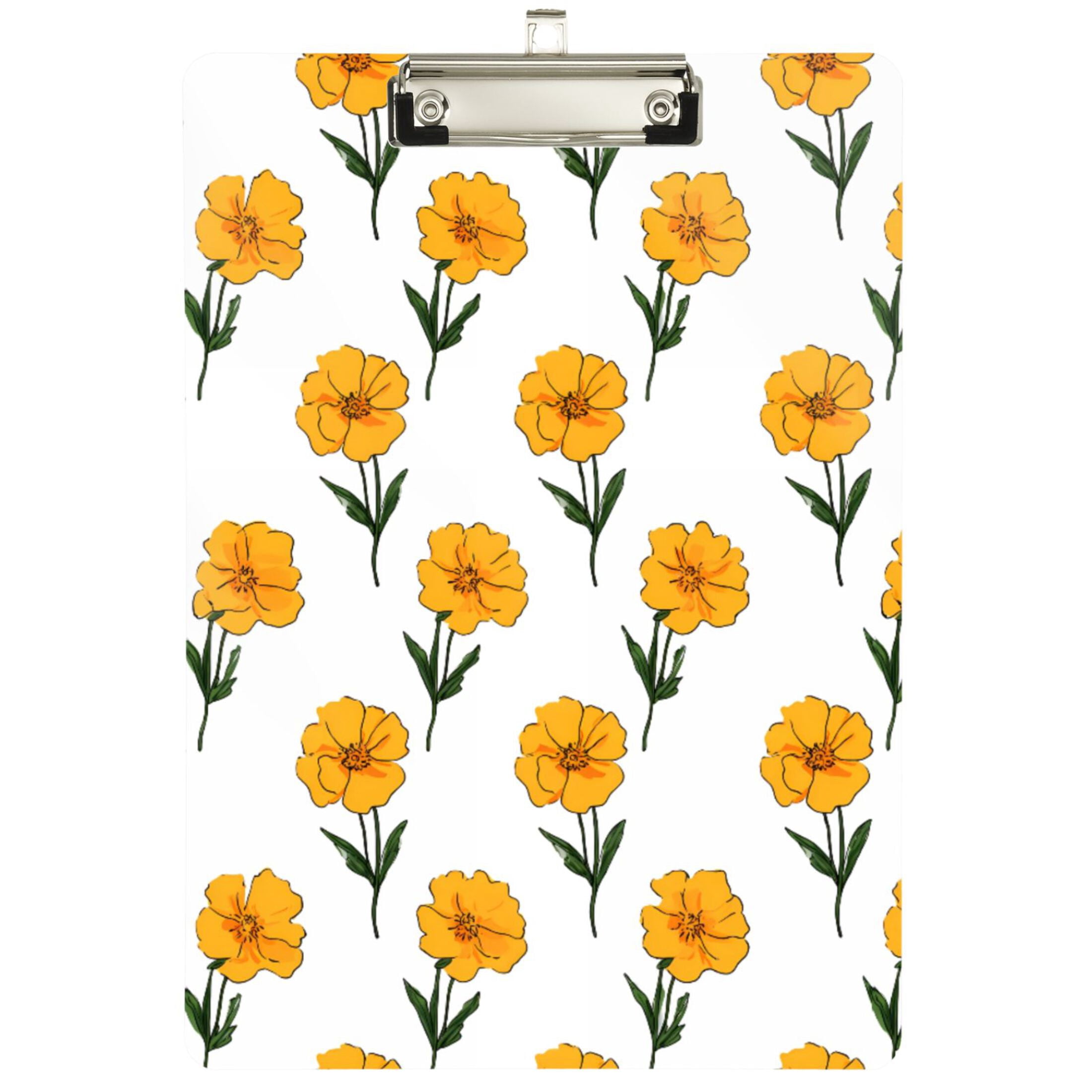 ALAZA Flowers Plastic Clipboard A4 Letter Size Decorative Clipboards ...