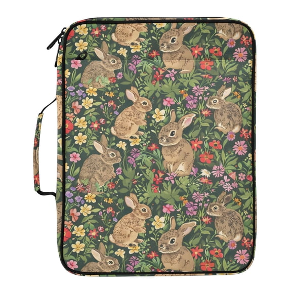 ALAZA Flowers Rabbit Floral Pattern Expanding Accordion File Folder 3 ...