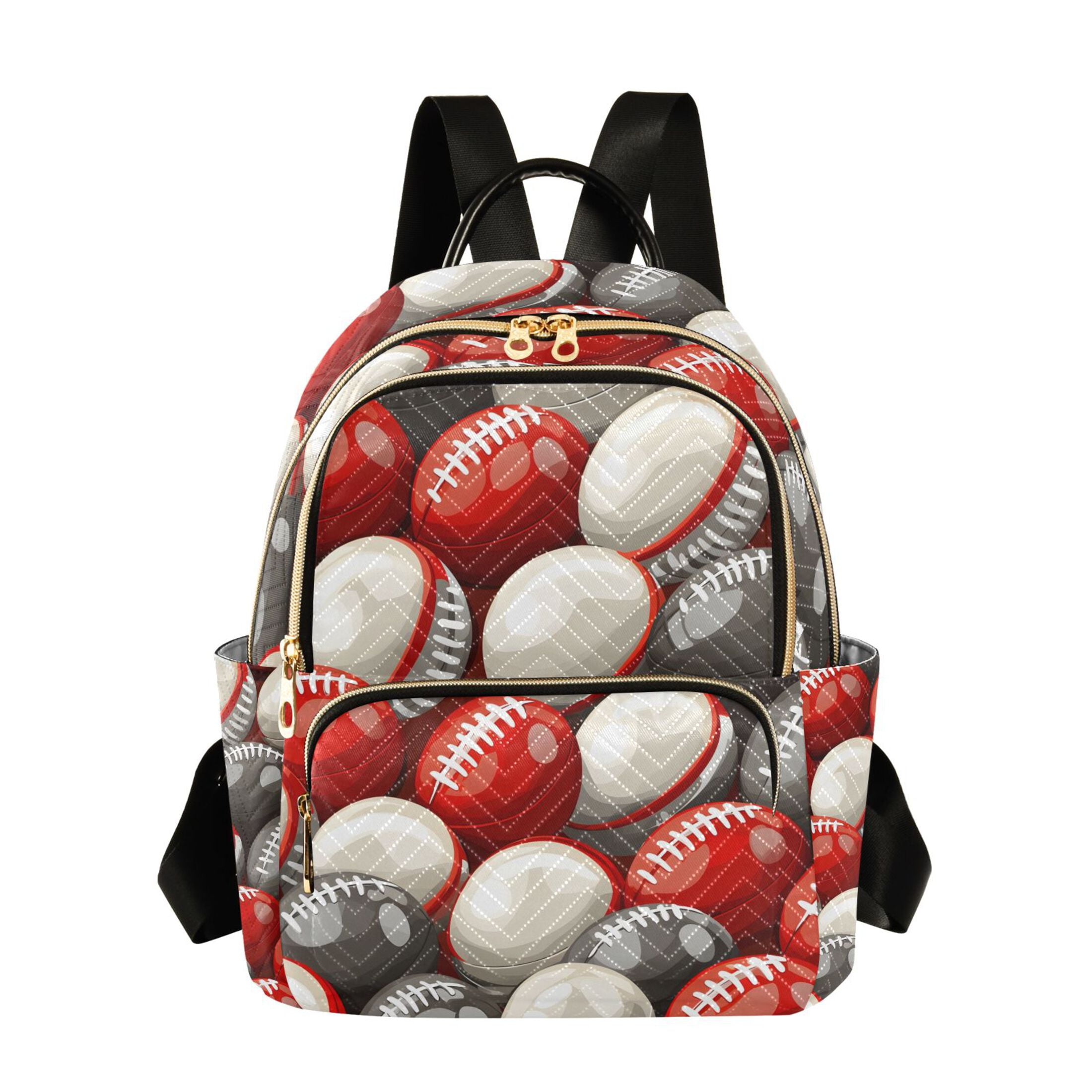 ALAZA Football Rugby Balls Womens Travel Laptop Backpack Large Daypack ...