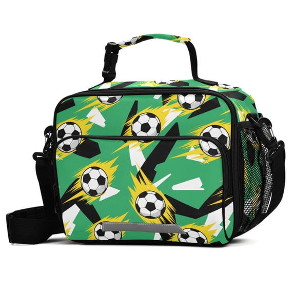ALAZA Football Style Lunch Box Insulated Cooler Bag Reusable Tote Bags ...