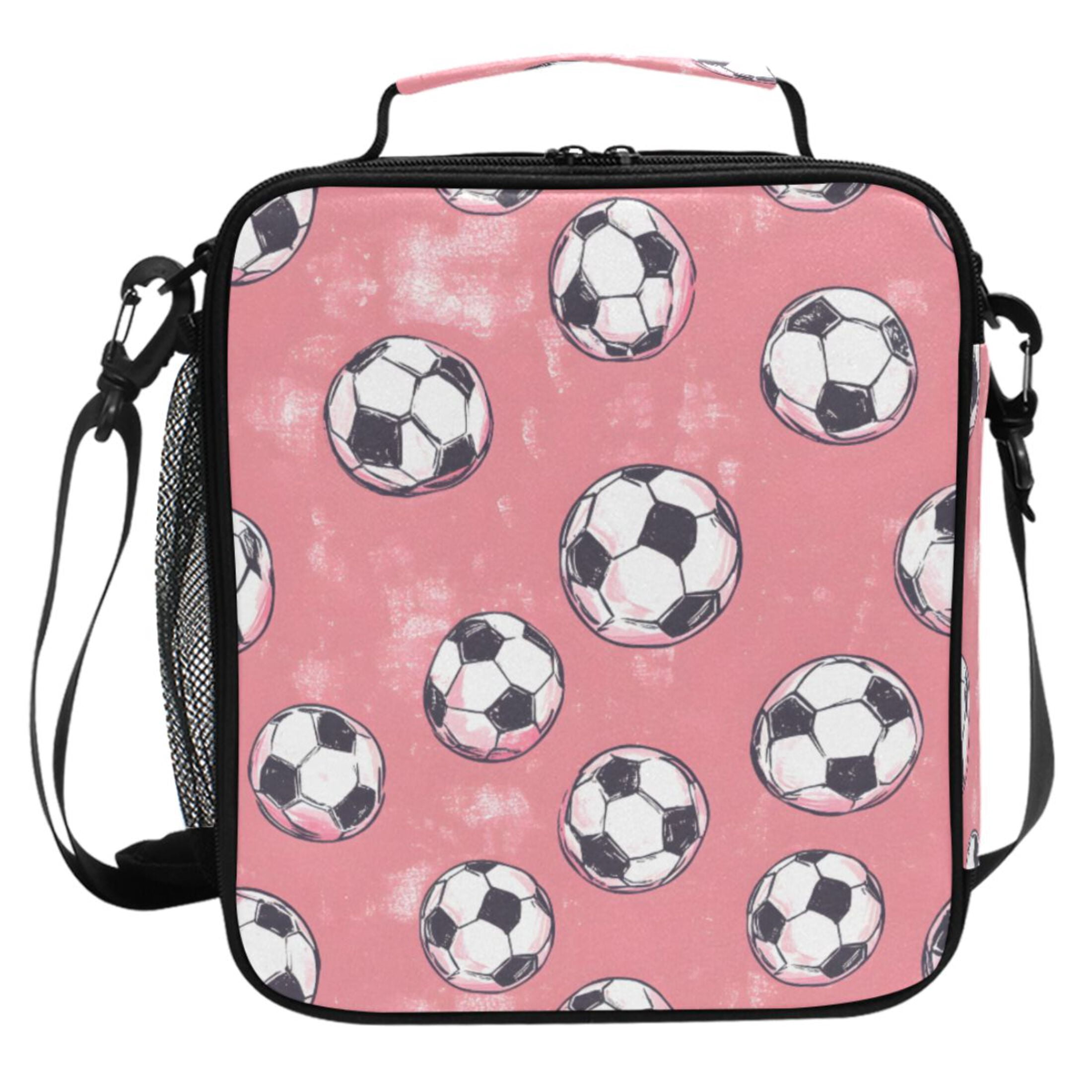 ALAZA Footballs Lunch Box Insulated Cooler Lunch Bag with Shoulder ...