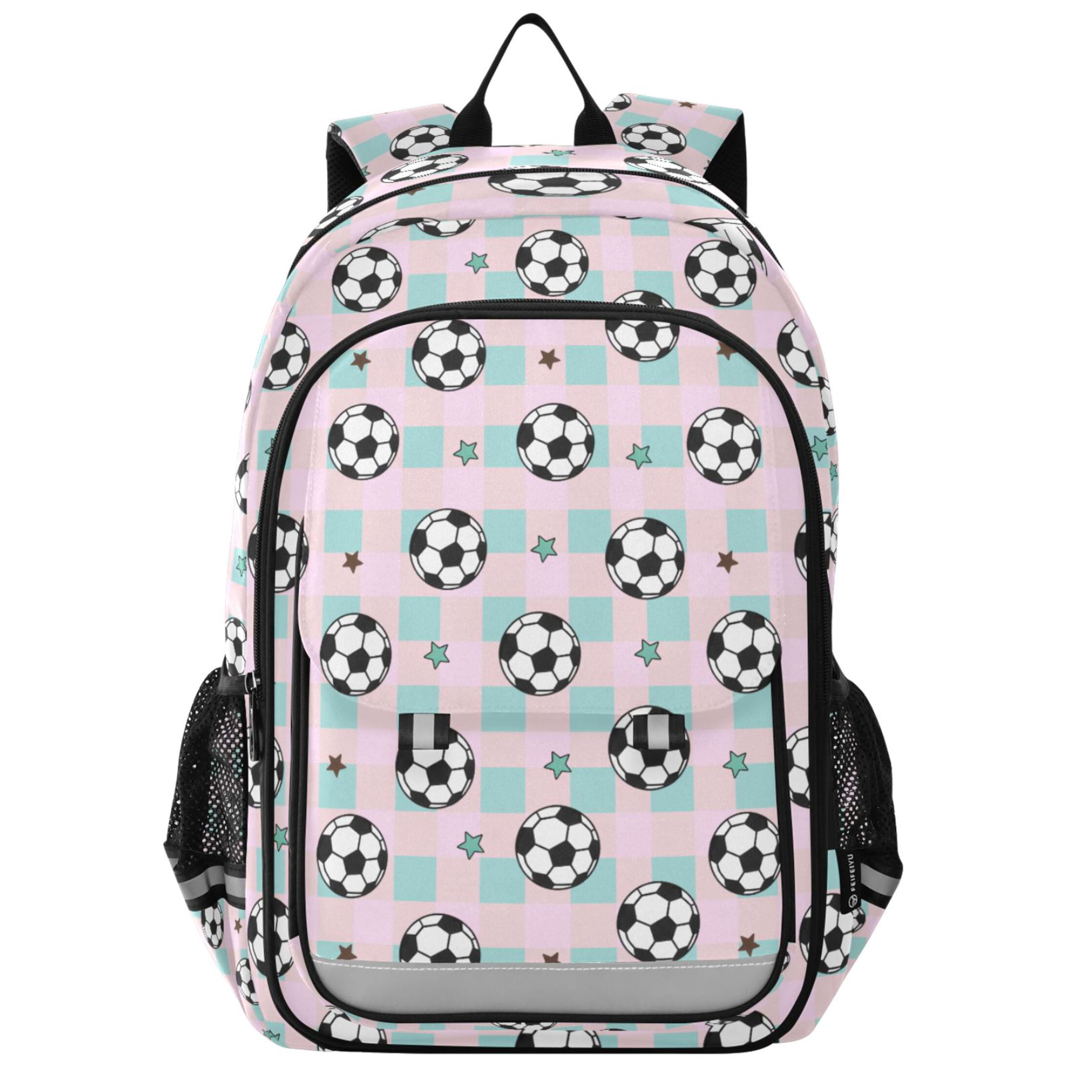 ALAZA Footballs Stars School Laptop Backpack Travel Bag Casual Student ...
