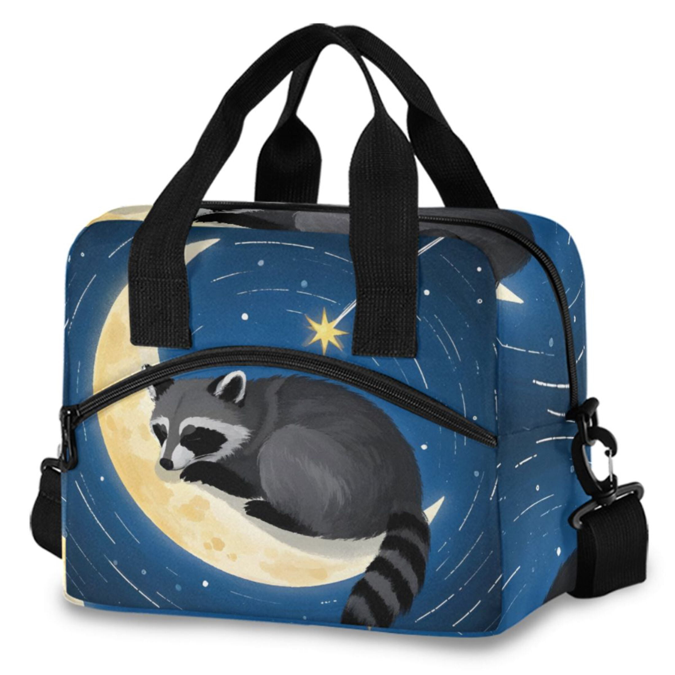 ALAZA Fox on Moon Insulated Lunch Box Large Reusable Cooler Bag with ...