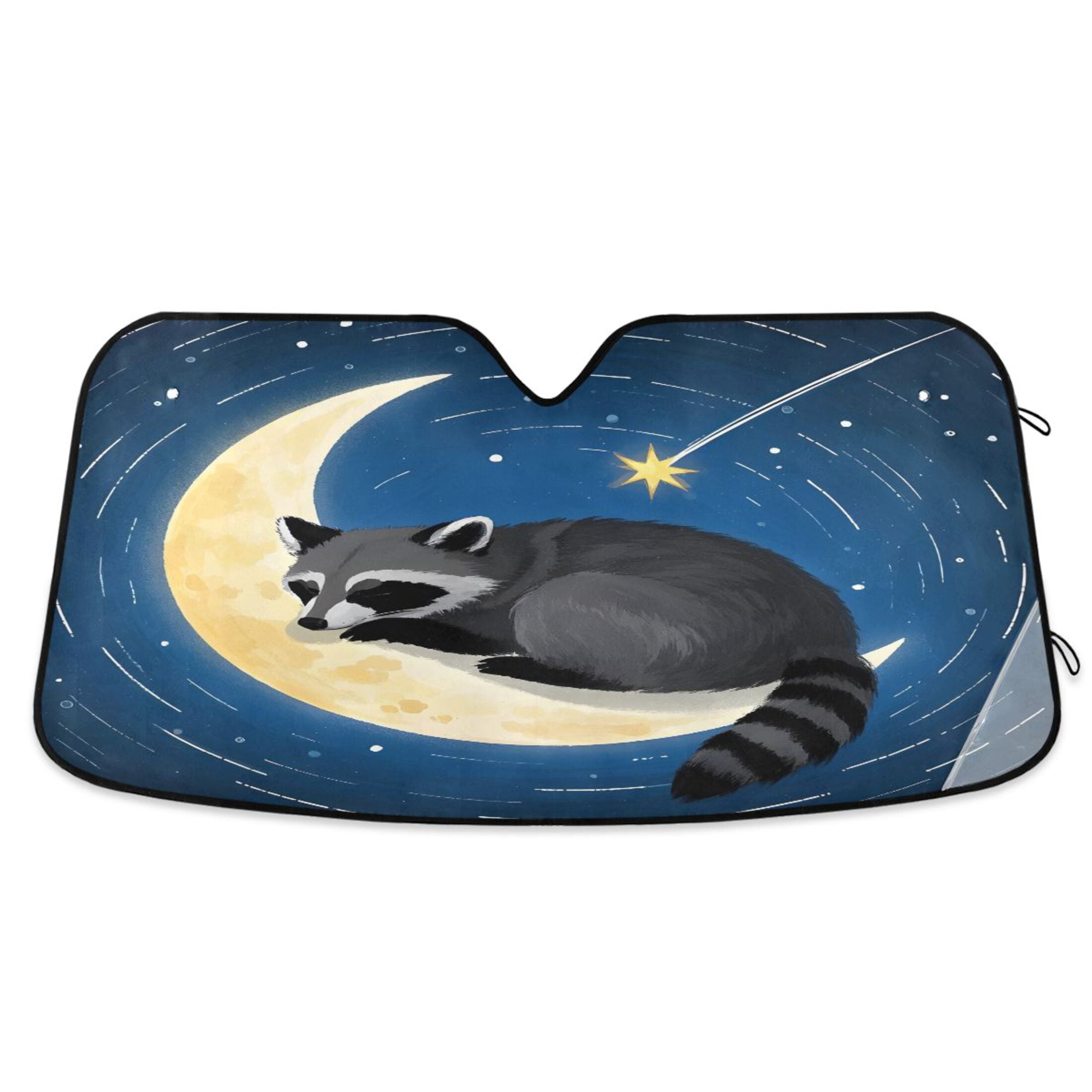ALAZA Fox on Moon Windshield Sun Shade Car Foldable Visor Block UV Rays ...