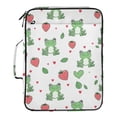 ALAZA Frog Strawberry Pattern Expanding Accordion File Folder 3 Ring ...