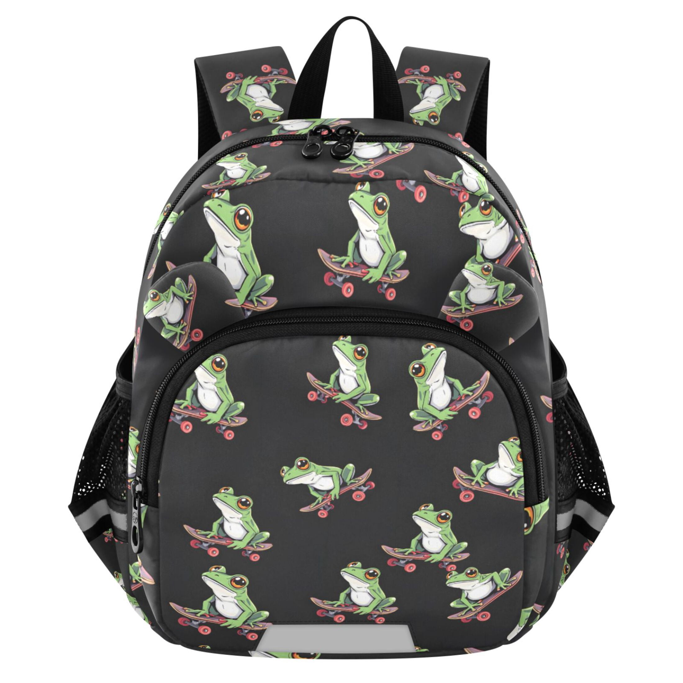 ALAZA Frogs on Skateboard Mini Backpack School Bookbag Age 3-7 Small ...