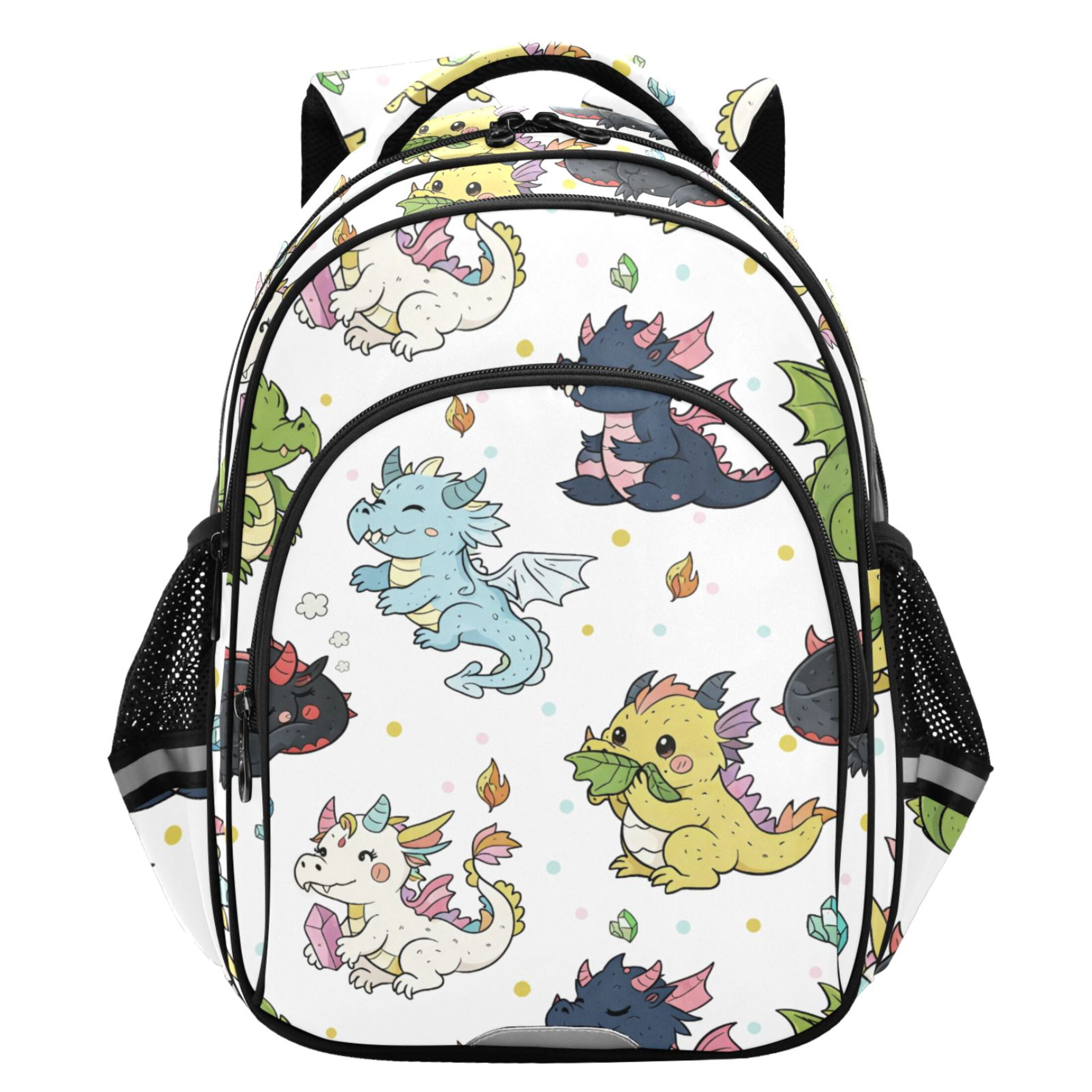 ALAZA Funny Dragons School Backpack Elementary Bag Student Bookbag ...