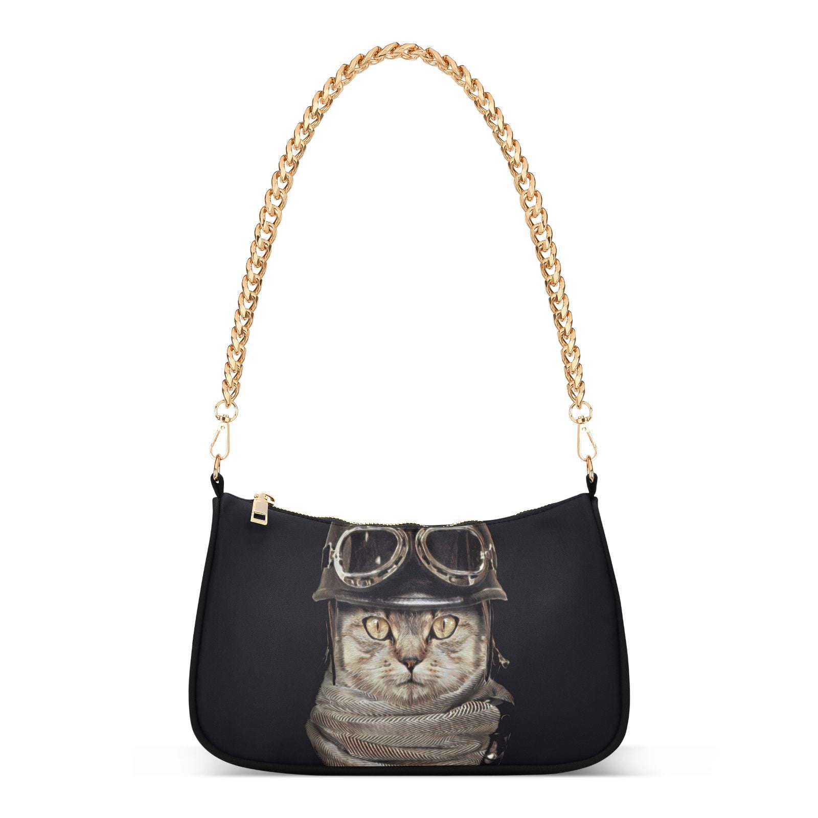 ALAZA Funny Moto Cat Kitten Animal Shoulder Bag Purse for Women Tote ...