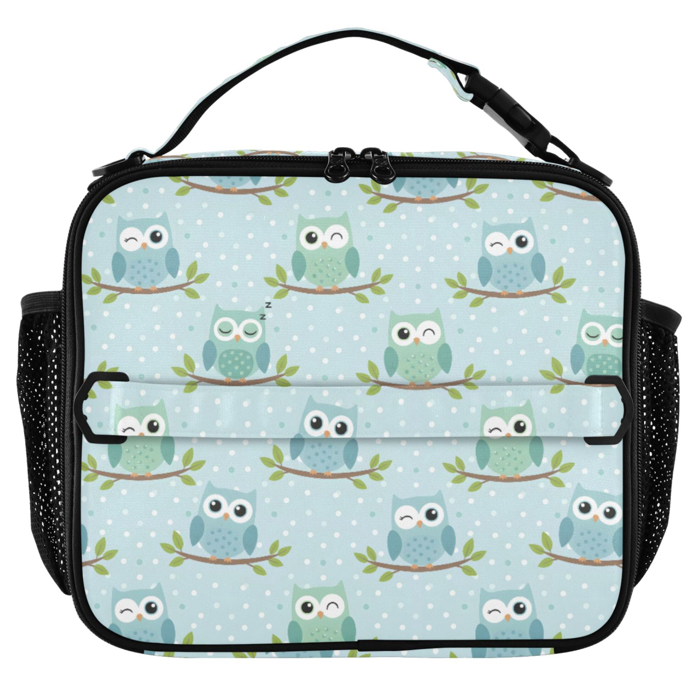 ALAZA Funny Owls Insulated Lunch Box Lunch Bag Cooler Tote with ...