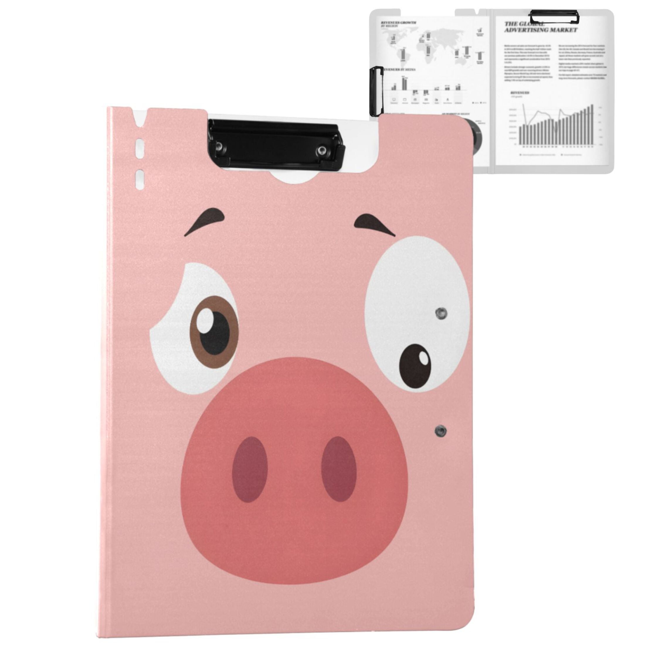 ALAZA Funny Pig Face A4 Foldable Clipboard 360 Degree Folder Binder ...