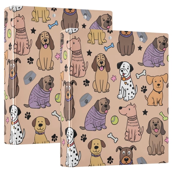 ALAZA Funny Puppy Dog Hardcover 3 Ring Binder 1.5" D-Rings with ...