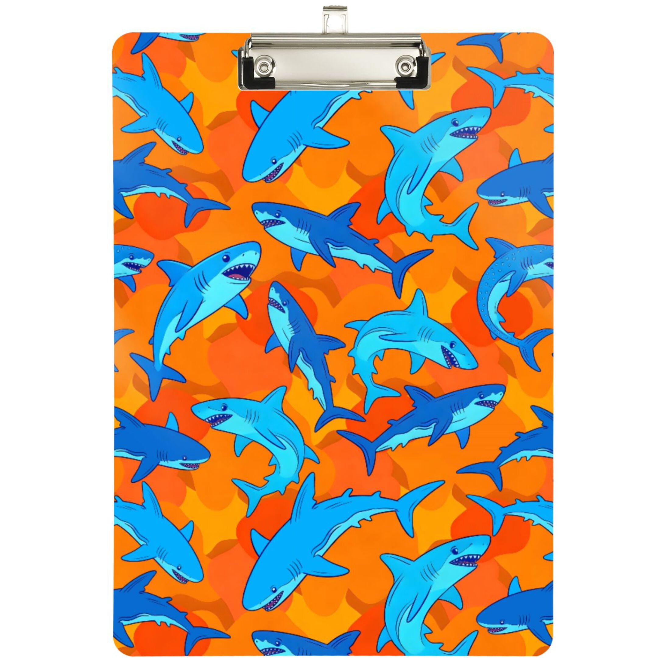 ALAZA Funny Sharks Plastic Clipboard A4 Letter Size Decorative ...
