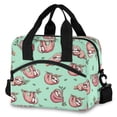 ALAZA Funny Sloth Insulated Lunch Box Large Reusable Cooler Bag with ...