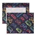 ALAZA Game Controller Pattern Pencil Pouch 3 Ring Binder with Clear ...