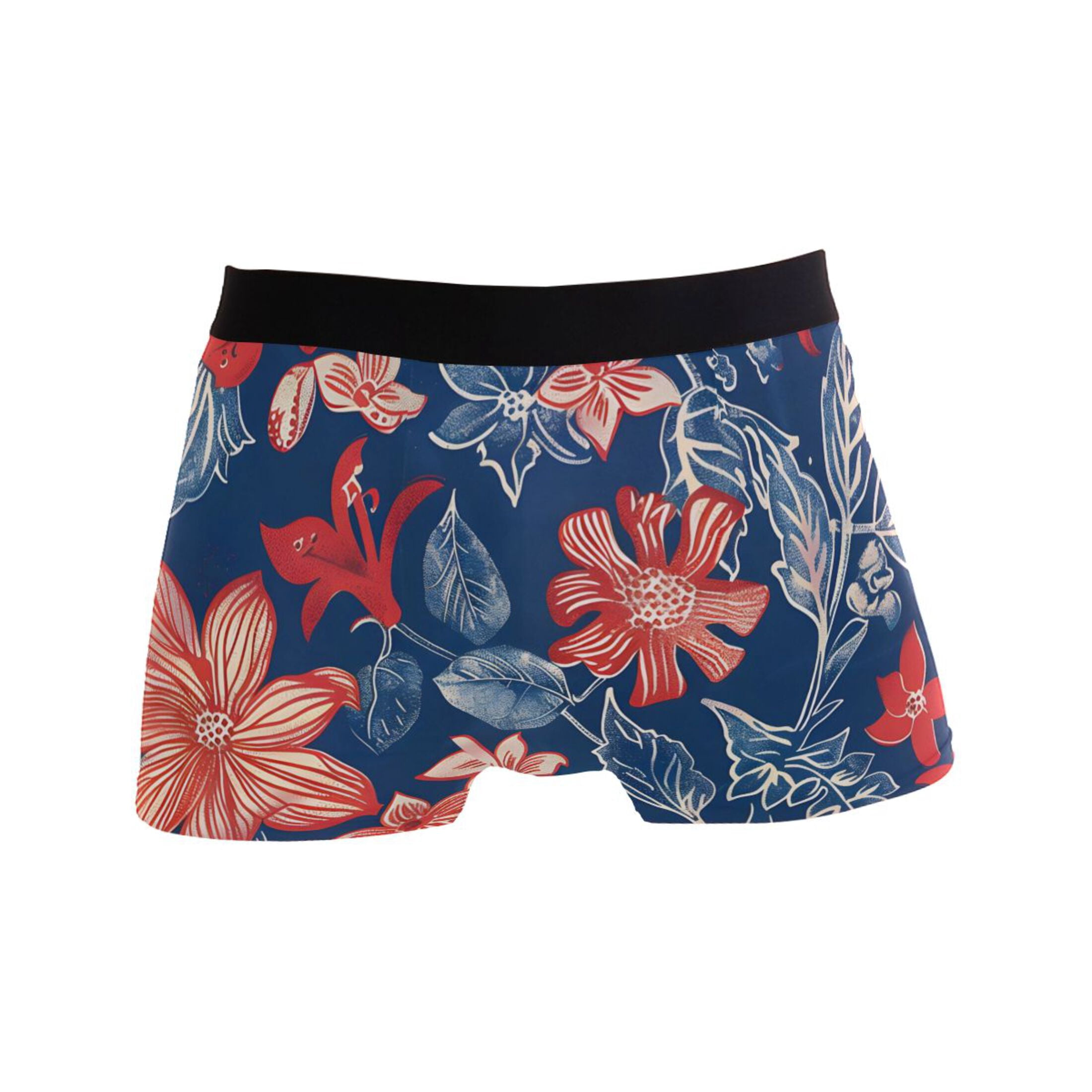 ALAZA Geometric Arrow in Black and Gold Colors Blue and Red Tropical ...