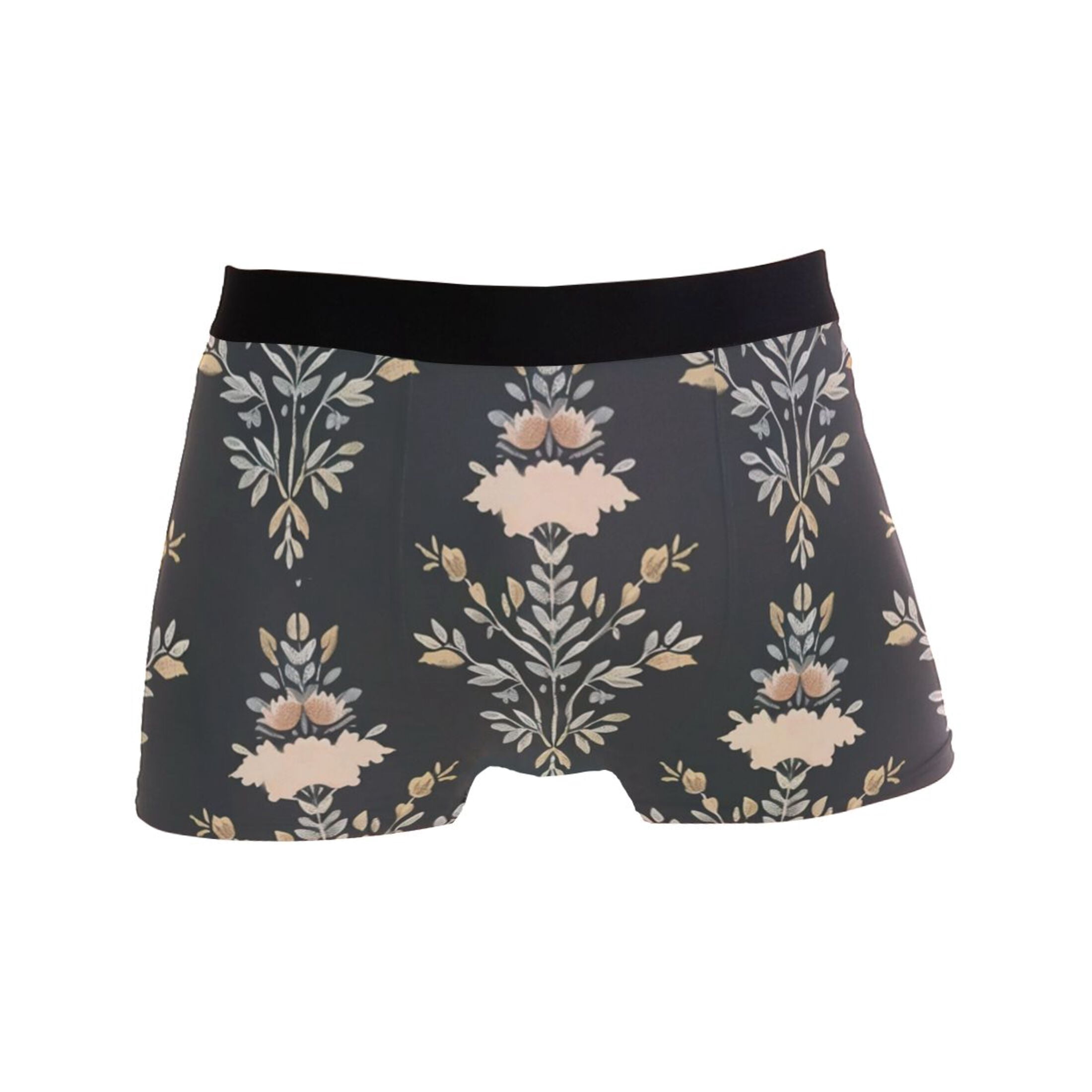 ALAZA Geometric Arrow in Black and Gold Colors Boho Leaves Mens Boxer ...