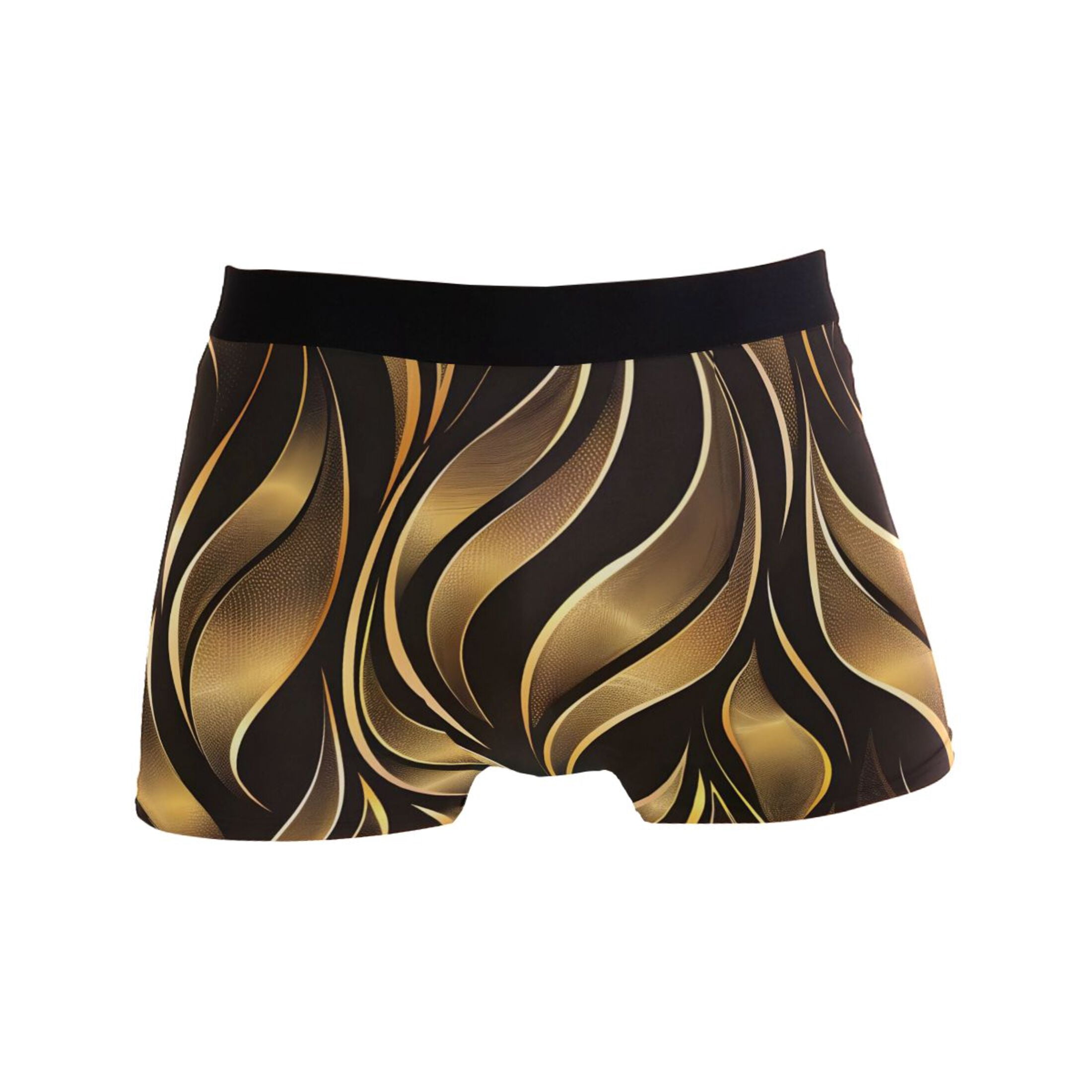 ALAZA Geometric Arrow in Black and Gold Colors Gold Tropical Leaves ...