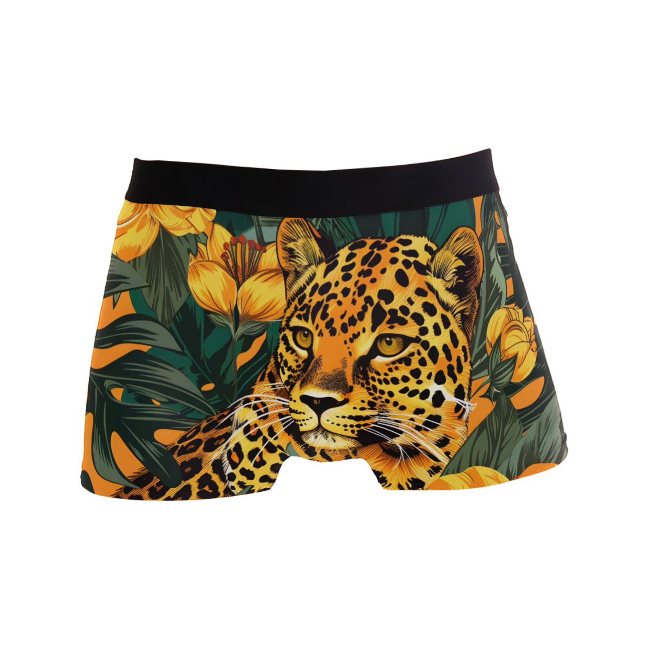 ALAZA Geometric Arrow in Black and Gold Colors Leopard and Palm Leave ...