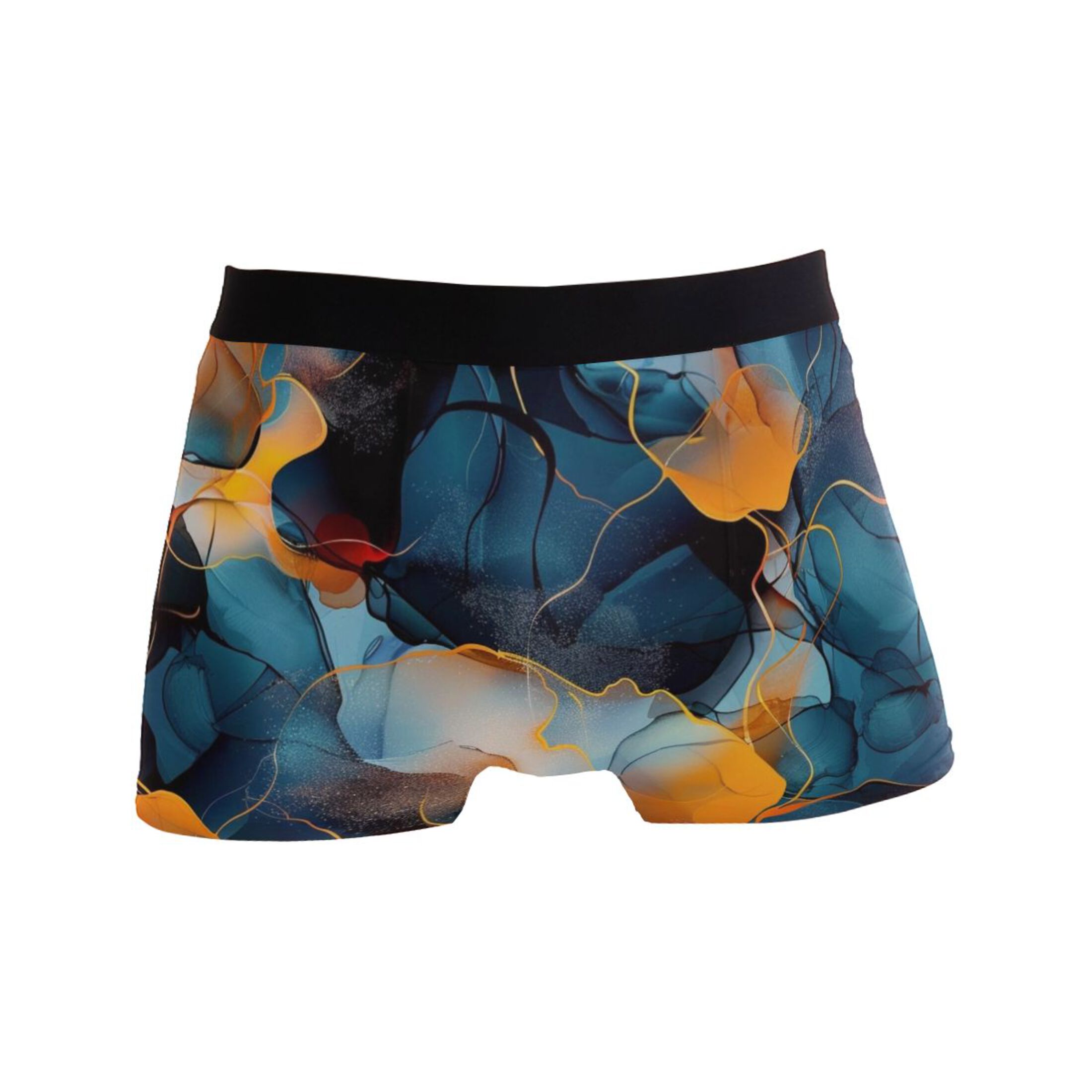 ALAZA Geometric Arrow in Black and Gold Colors Marble with Blue Mens ...