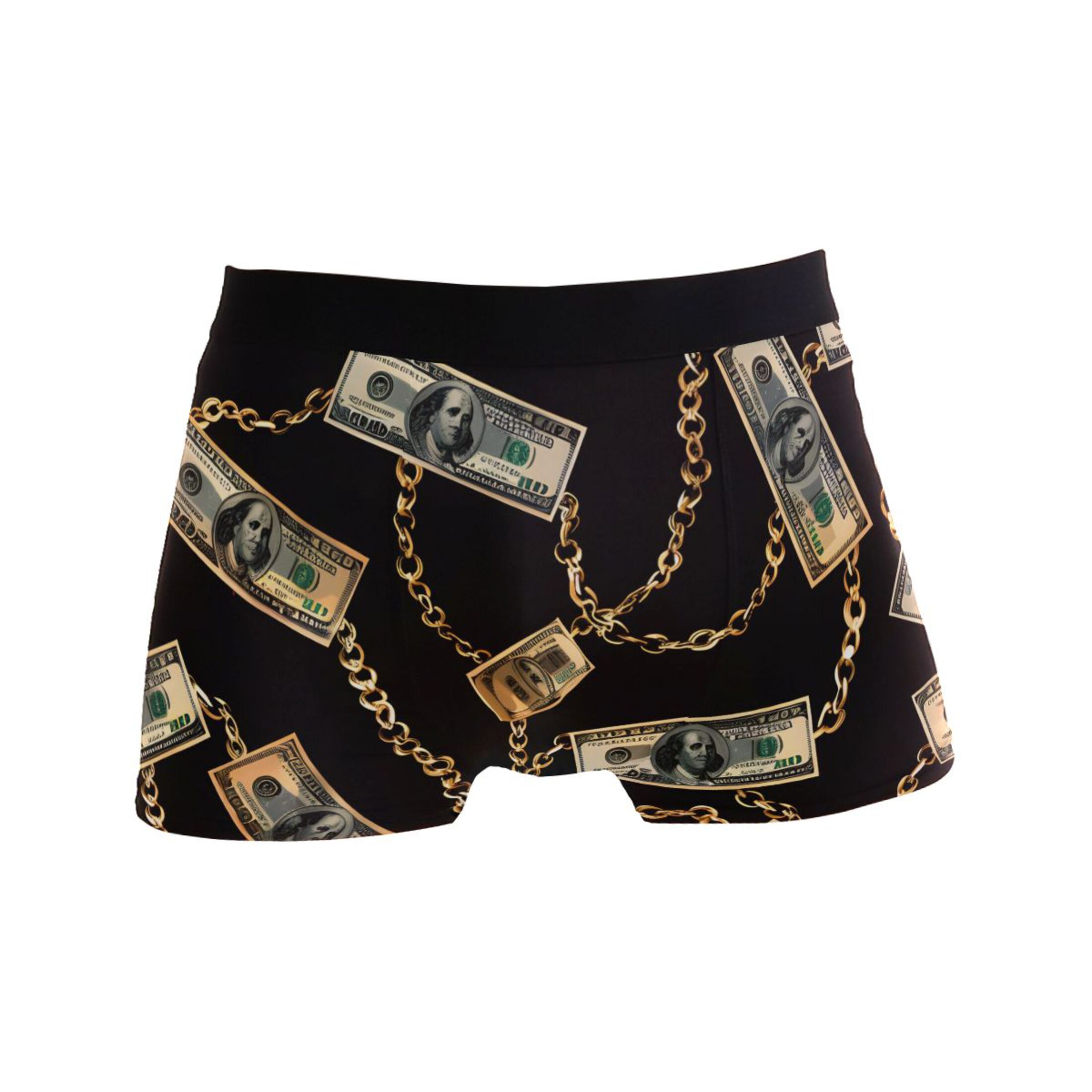 ALAZA Geometric Arrow in Black and Gold Colors One Hundred Dollar Bills ...