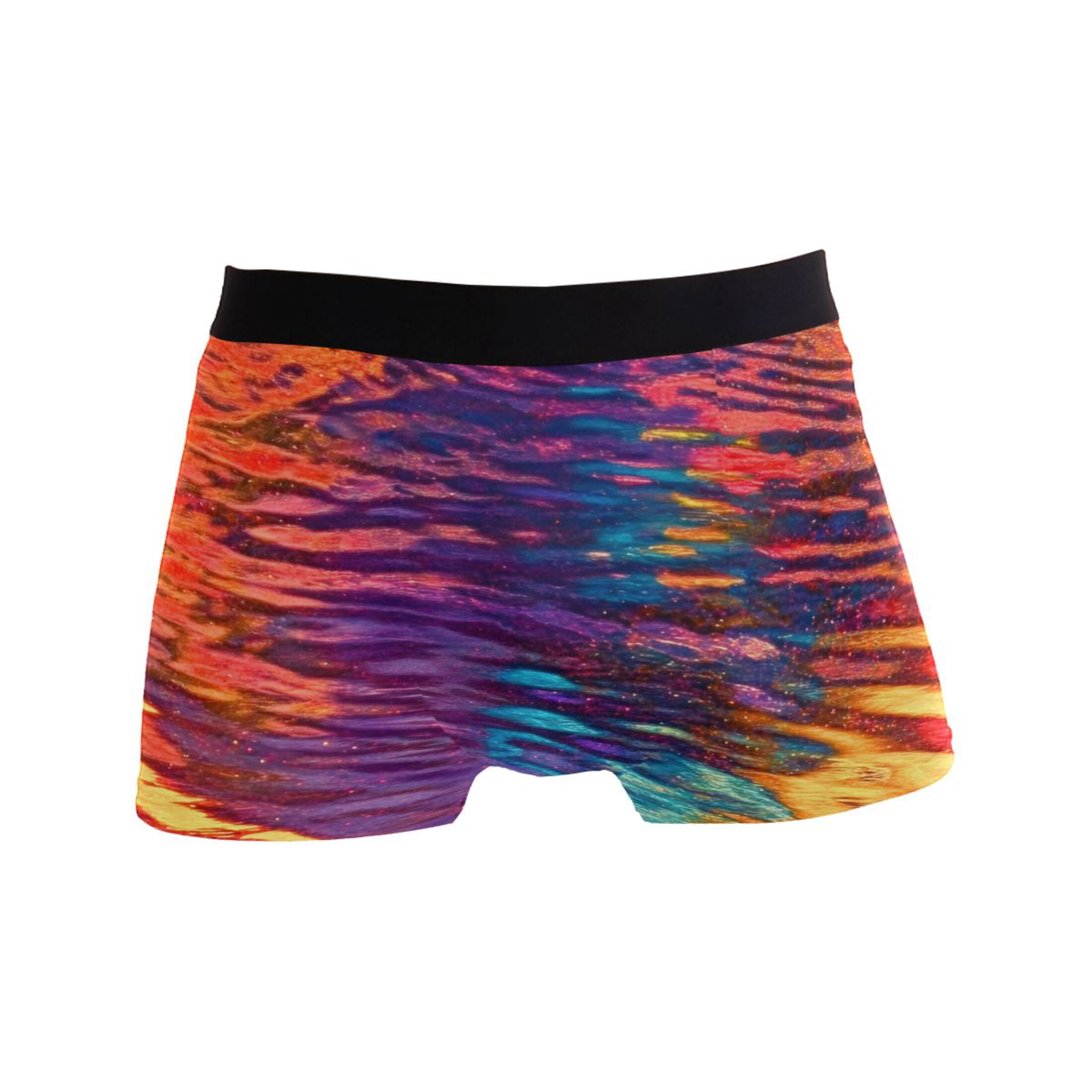ALAZA Geometric Arrow in Black and Gold Colors Rainbow Tie Dye Mens ...