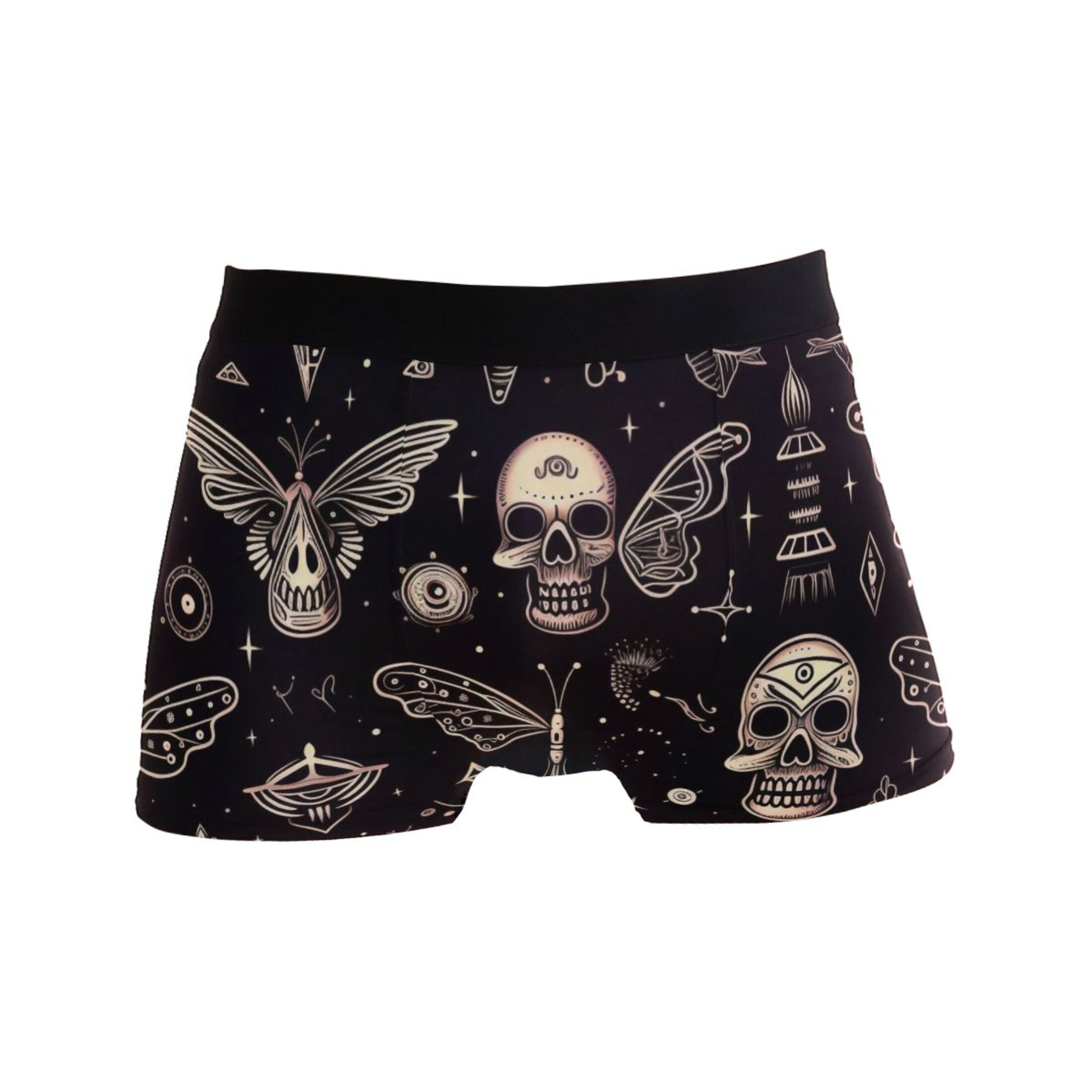 ALAZA Geometric Arrow in Black and Gold Colors Skeleton and Butterfly ...