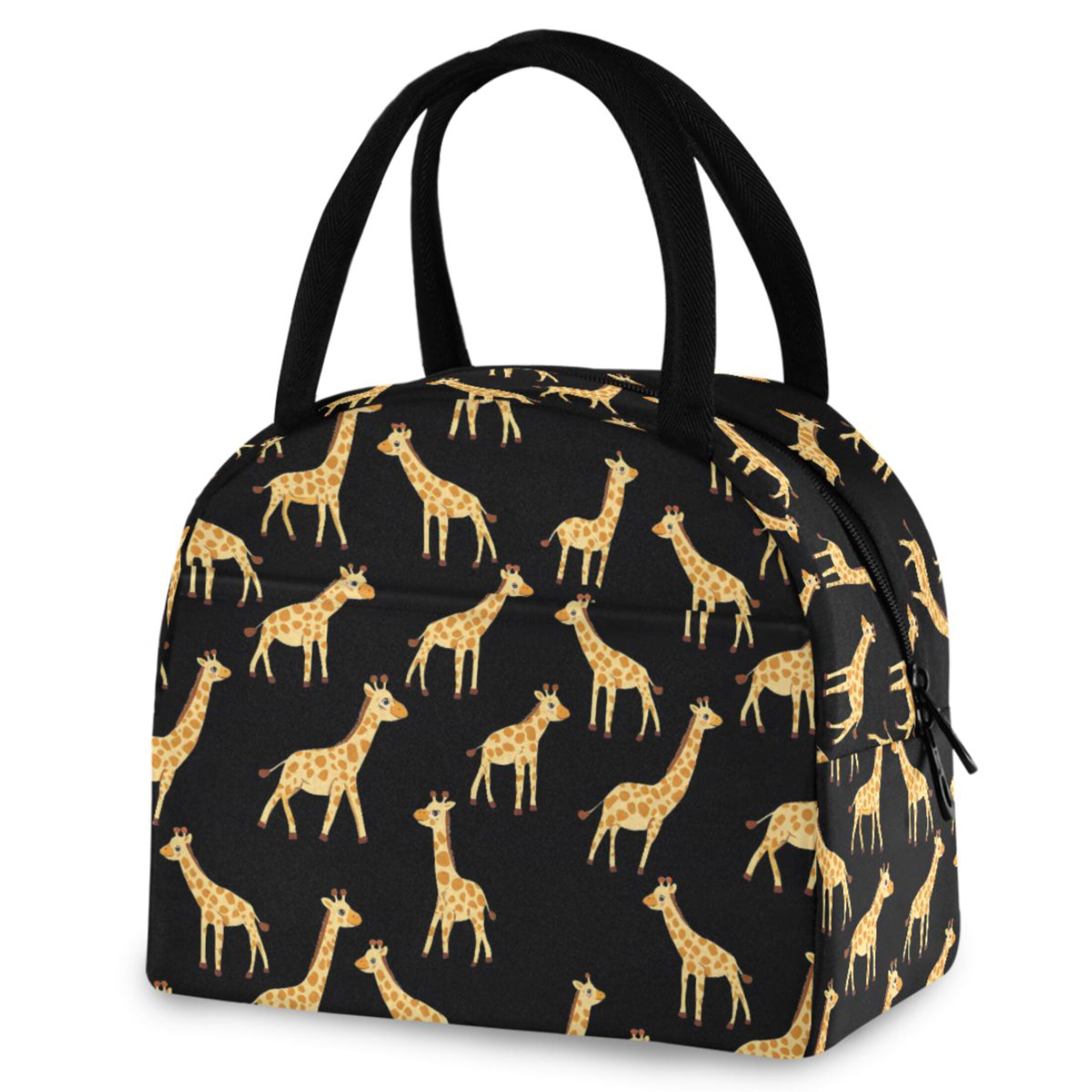 ALAZA Giraffes Pattern Insulated Lunch Box Reusable Cooler Tote Bag ...