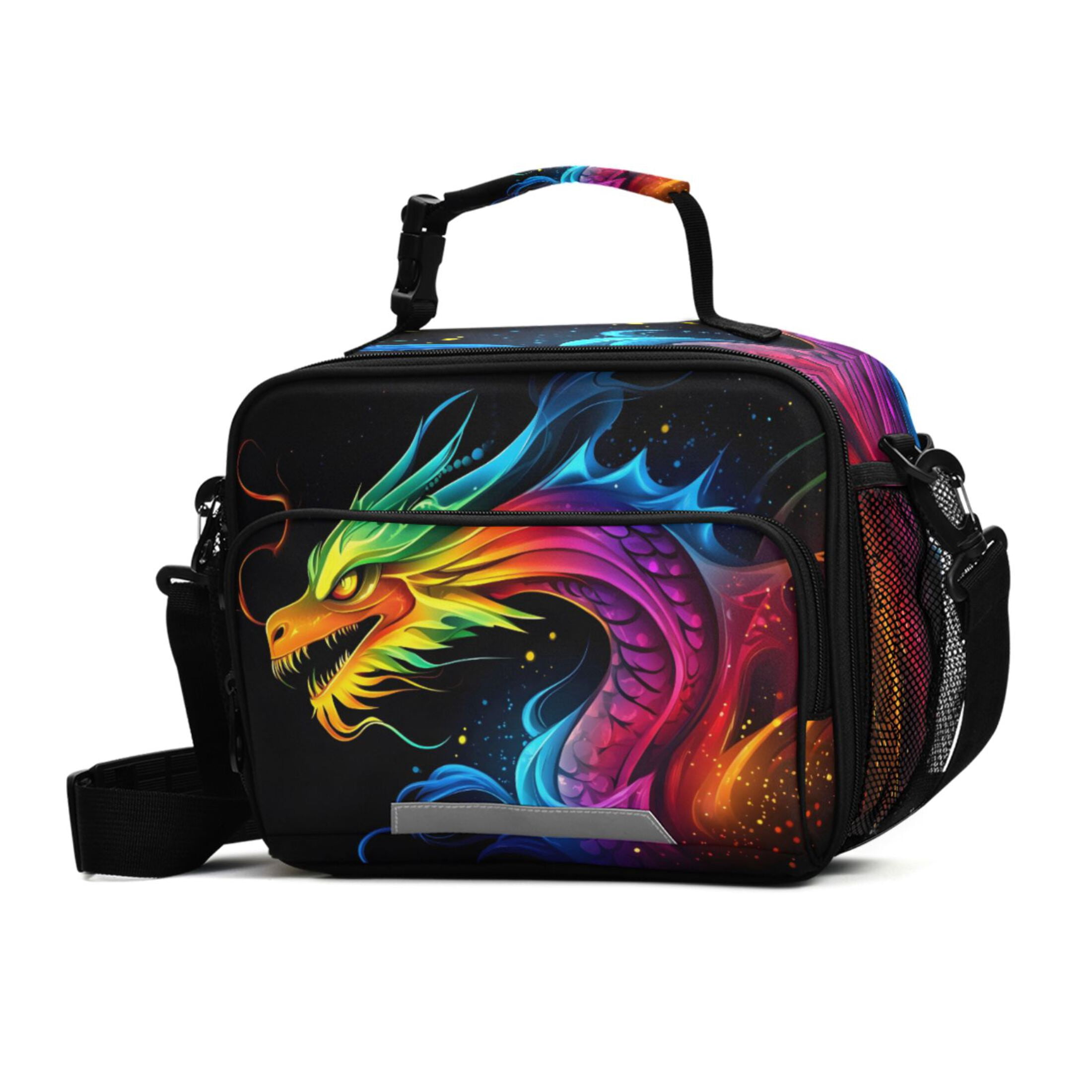 ALAZA Glitter Dragon Cool Lunch Box Insulated Cooler Bag Reusable Tote ...