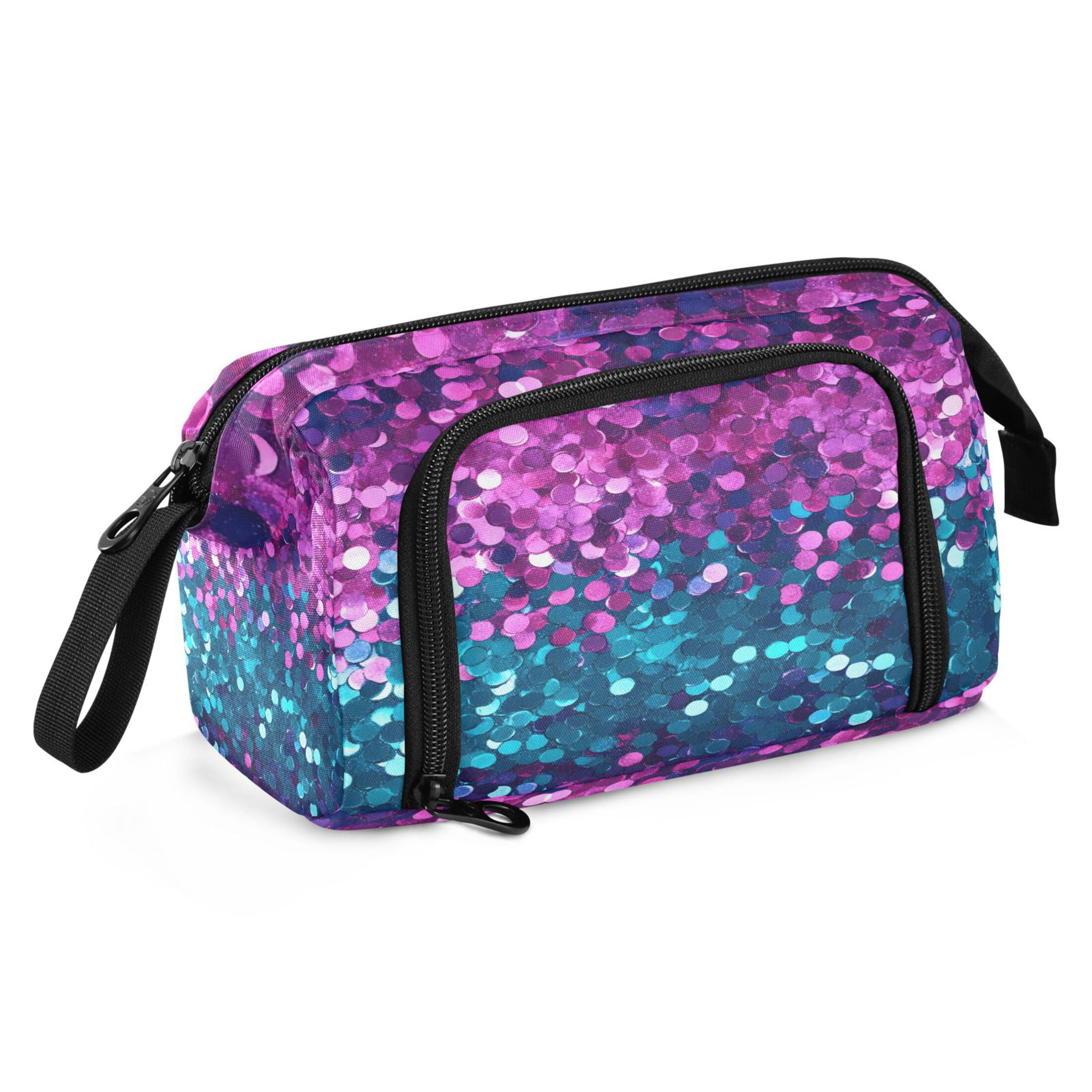 ALAZA Glittery Gradient Turquoise Pencil Pouch Big Capacity Pencil Case ...
