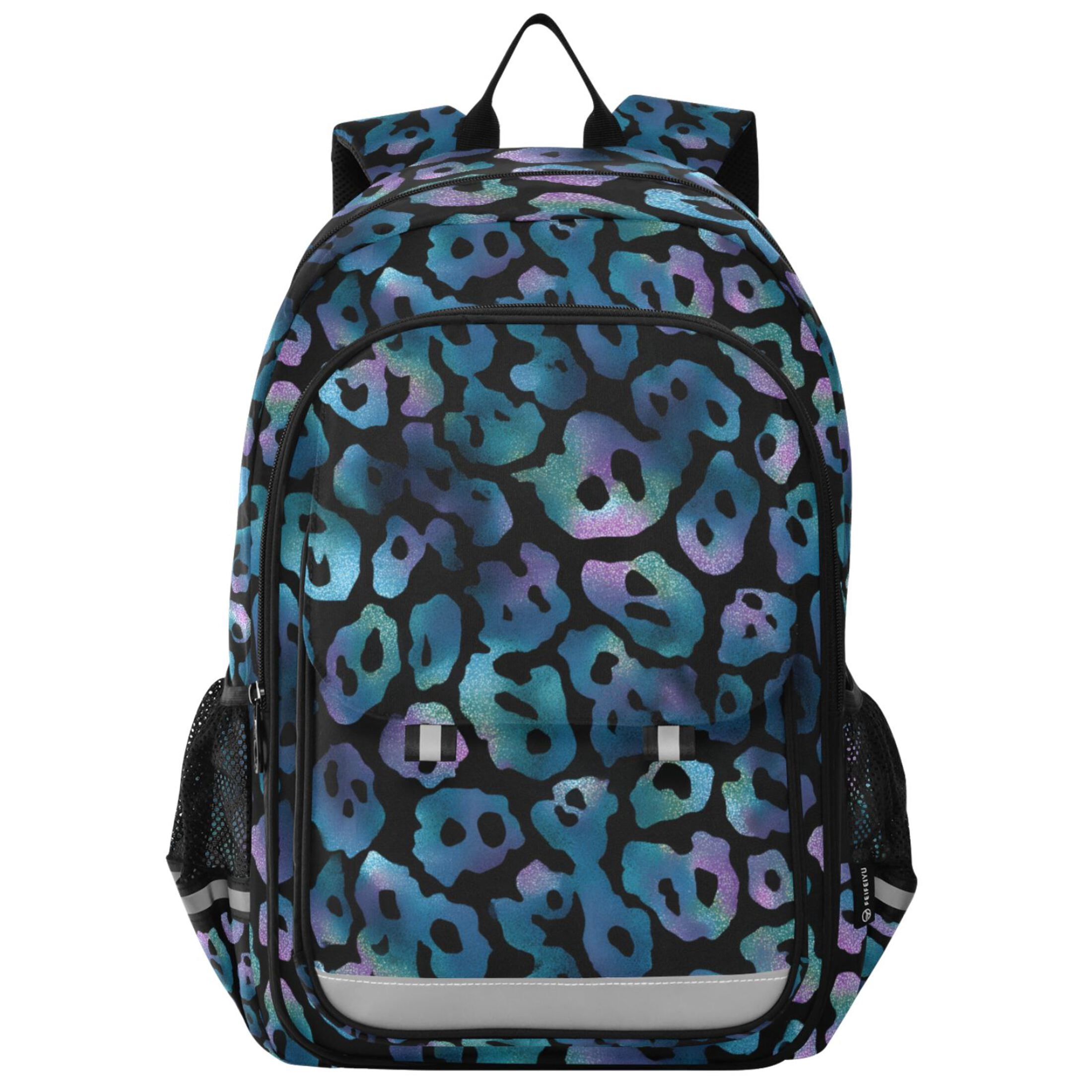 ALAZA Glittery Leopard School Laptop Backpack Travel Bag Casual Student ...
