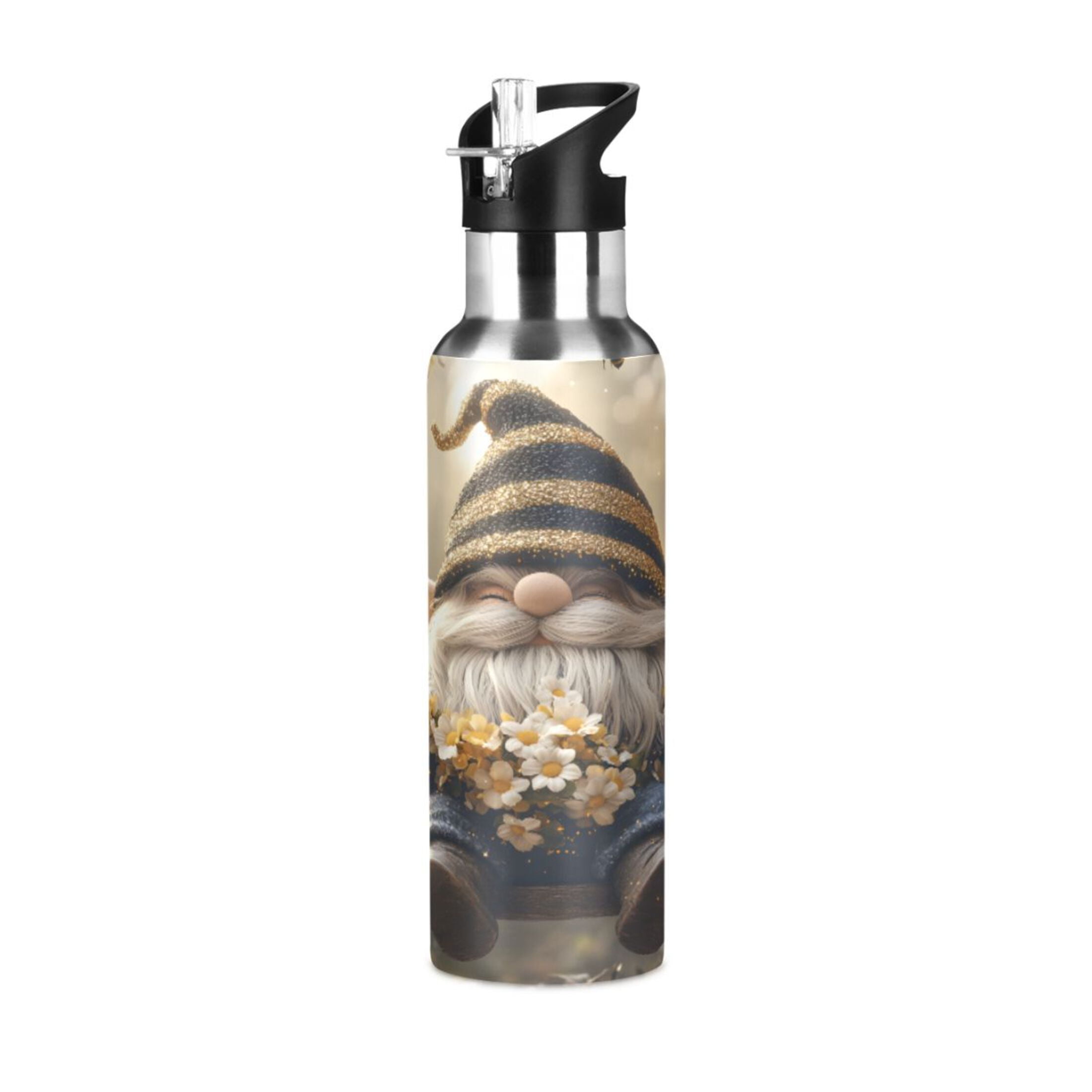 ALAZA Gnome in Garden Water Bottle Insulated Flask Stainless Steel ...