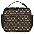 ALAZA Golden Dragon Scales Pattern Insulated Lunch Box Lunch Bag Cooler ...