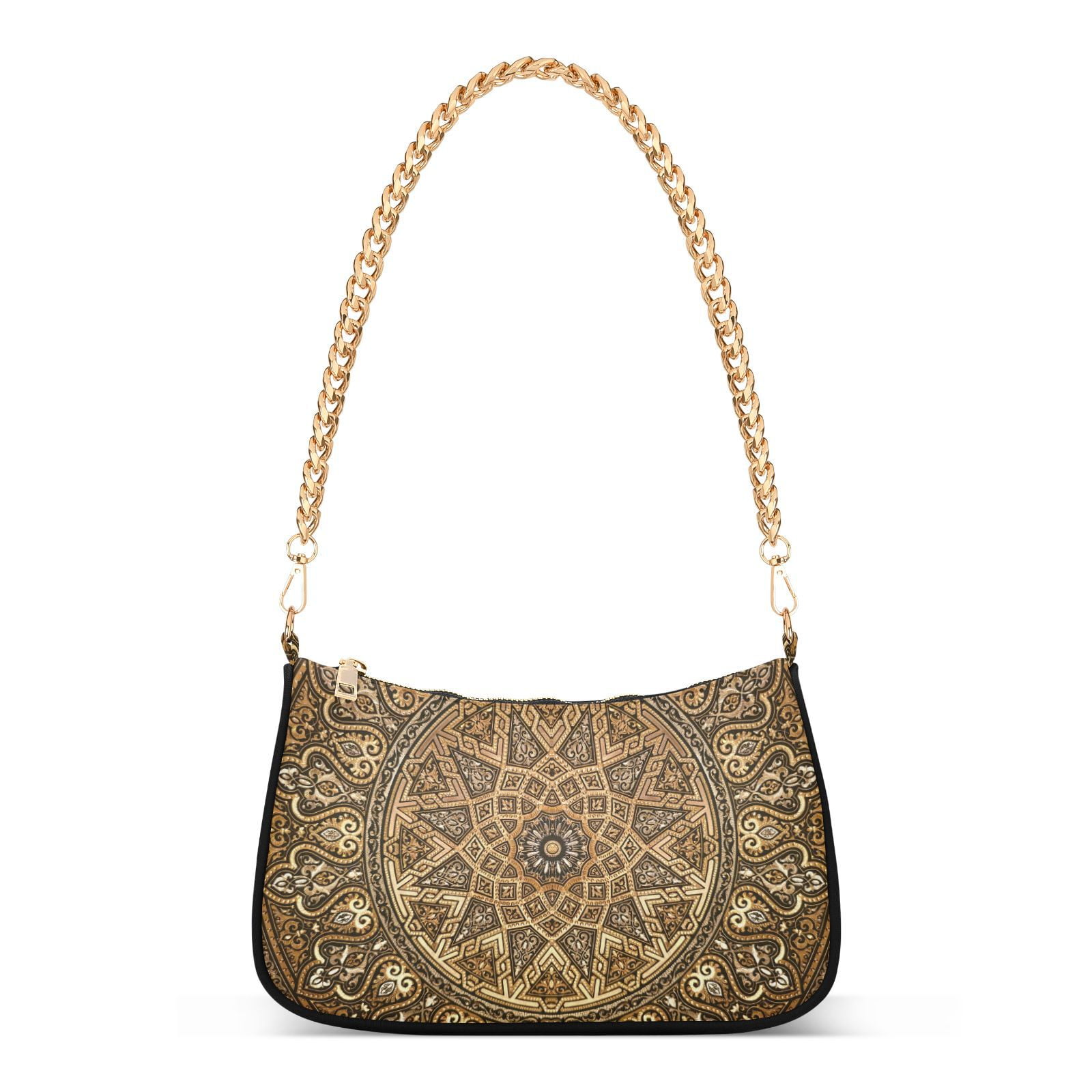 ALAZA Golden Mandala Ethnic Arabic Shoulder Bag Purse for Women Tote ...