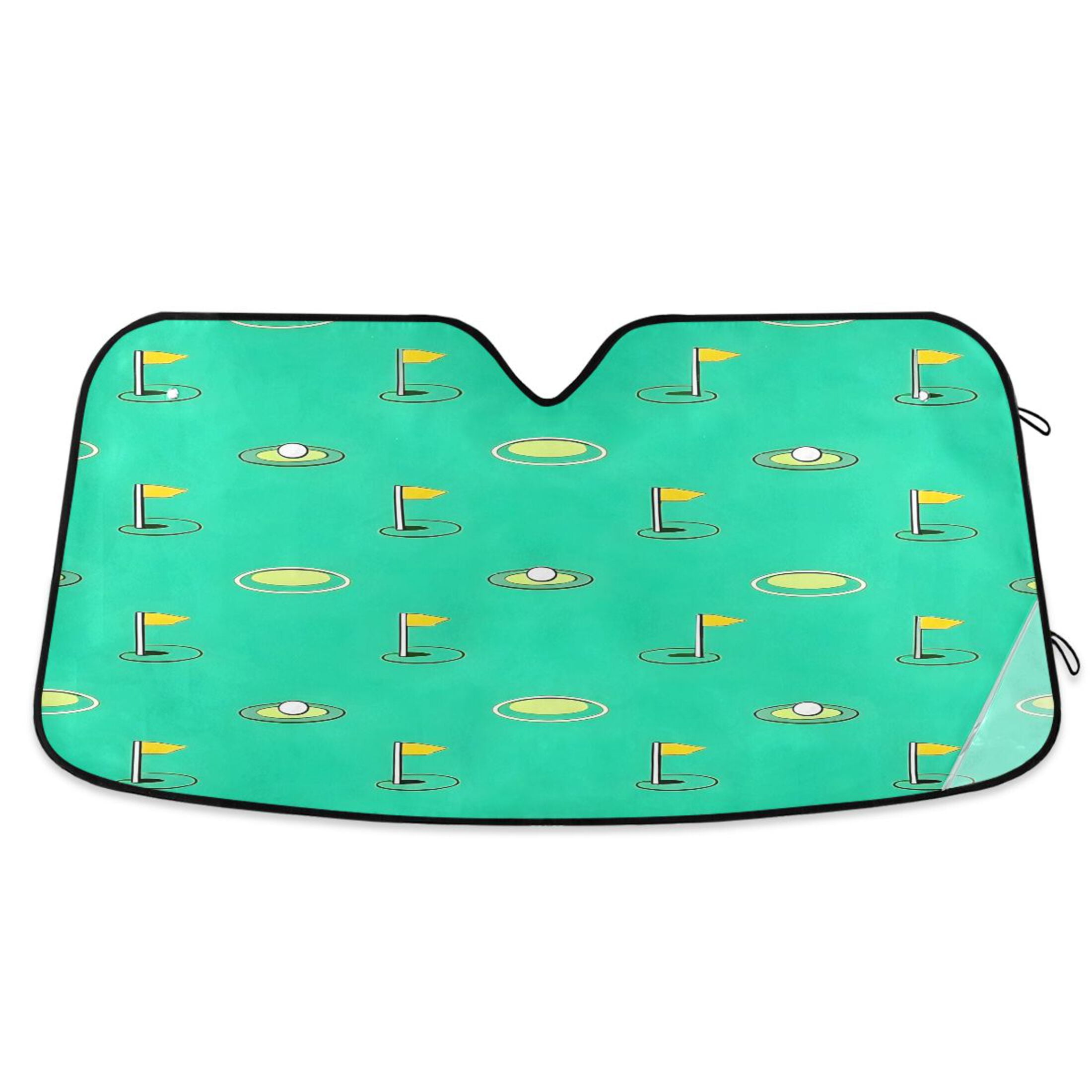 ALAZA Golf Balls Windshield Sun Shade Car Foldable Sun Visor Block UV ...