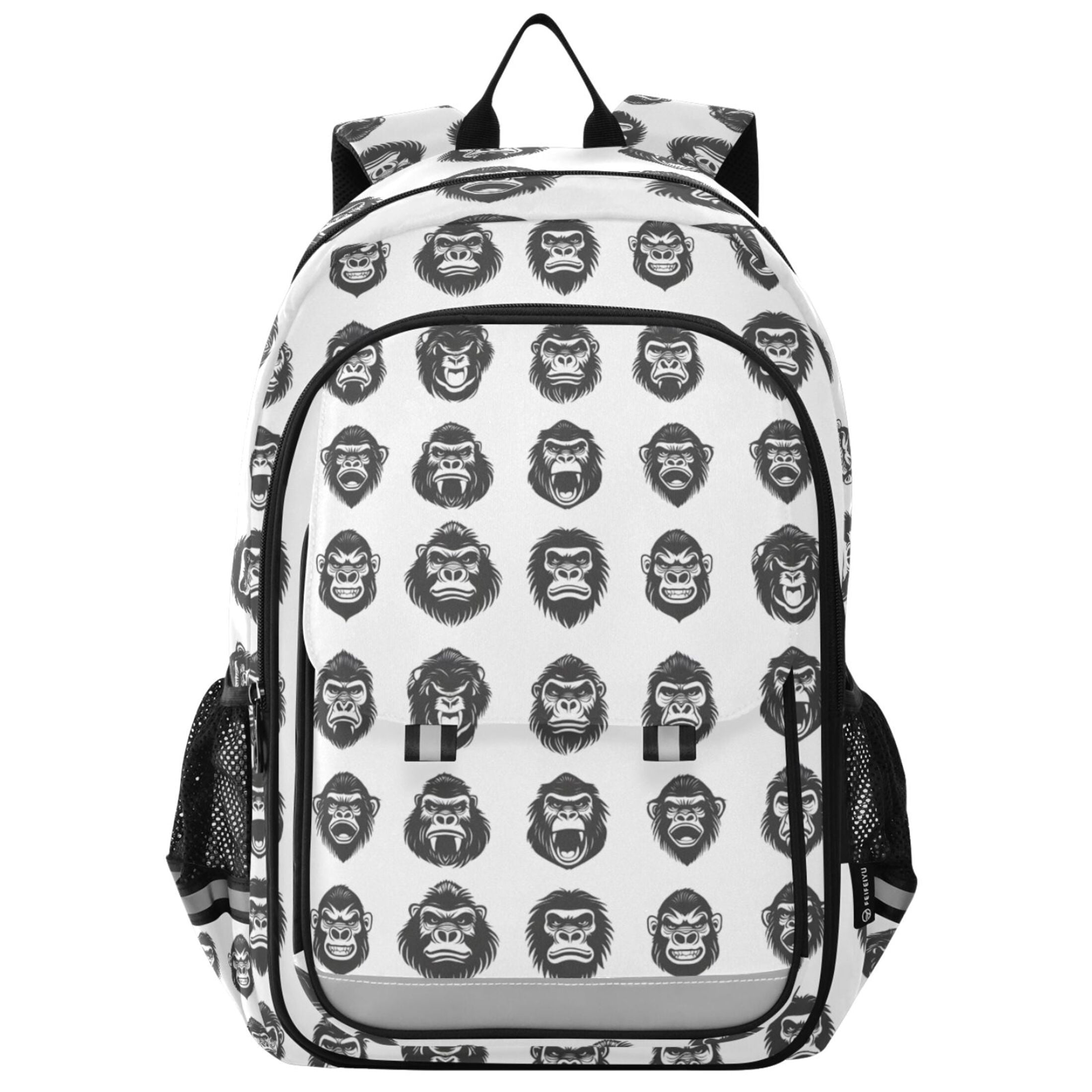 ALAZA Gorilla Pattern Laptop Backpack Purse Travel Bag Casual School Bookbag Rucksack for Women ...