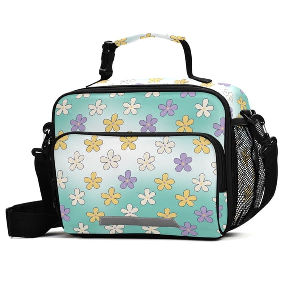 ALAZA Gradient Cute Flowers Lunch Box Insulated Cooler Bag Reusable ...