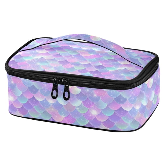 ALAZA Gradient Fish Scales Lunch Box Insulated Reusable Cooler Tote Bag ...