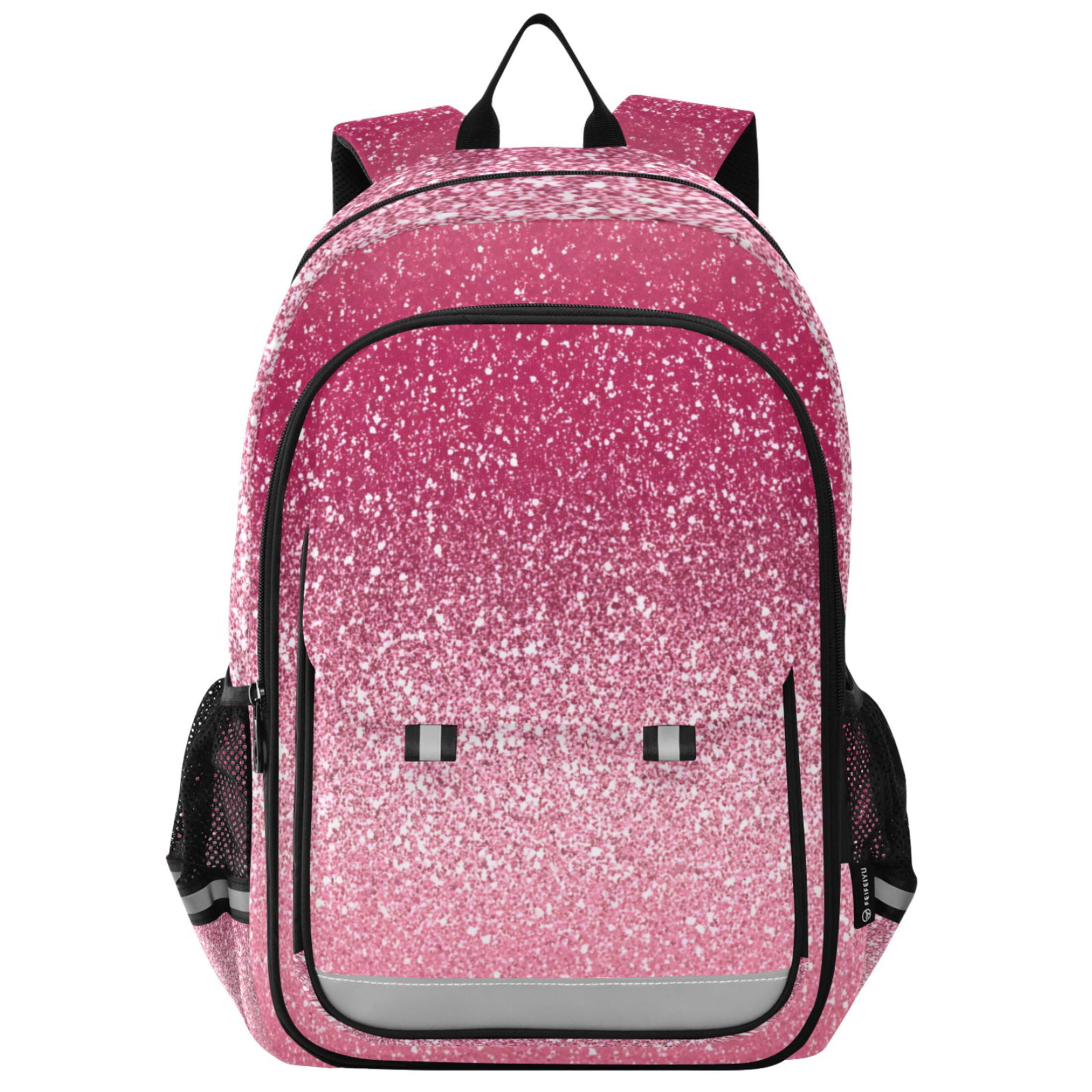 ALAZA Gradient Glitter Pink School Laptop Backpack Travel Bag Casual ...