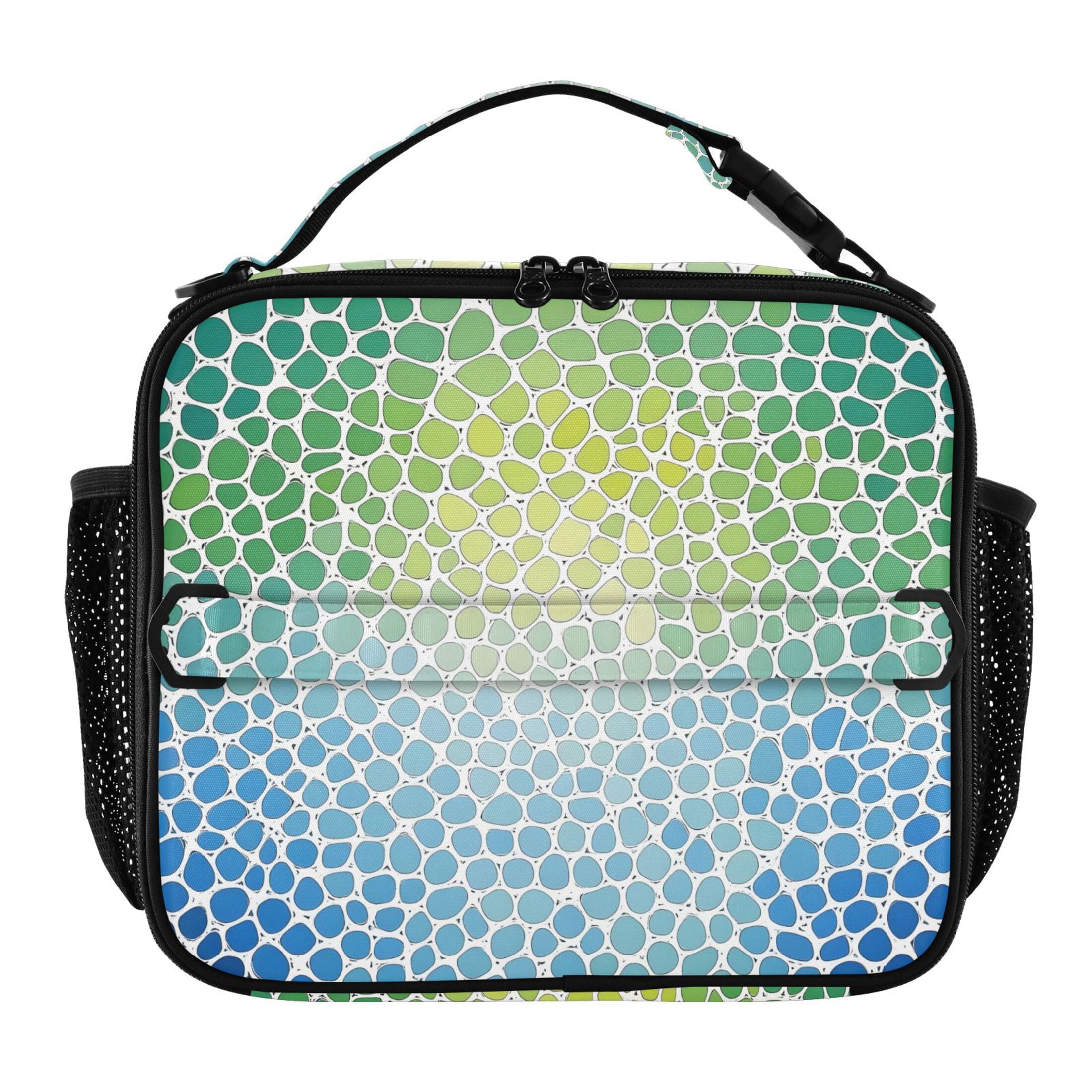 ALAZA Gradient Green and Blue Lunch Box Insulated Lunch Bag Cooler Tote ...