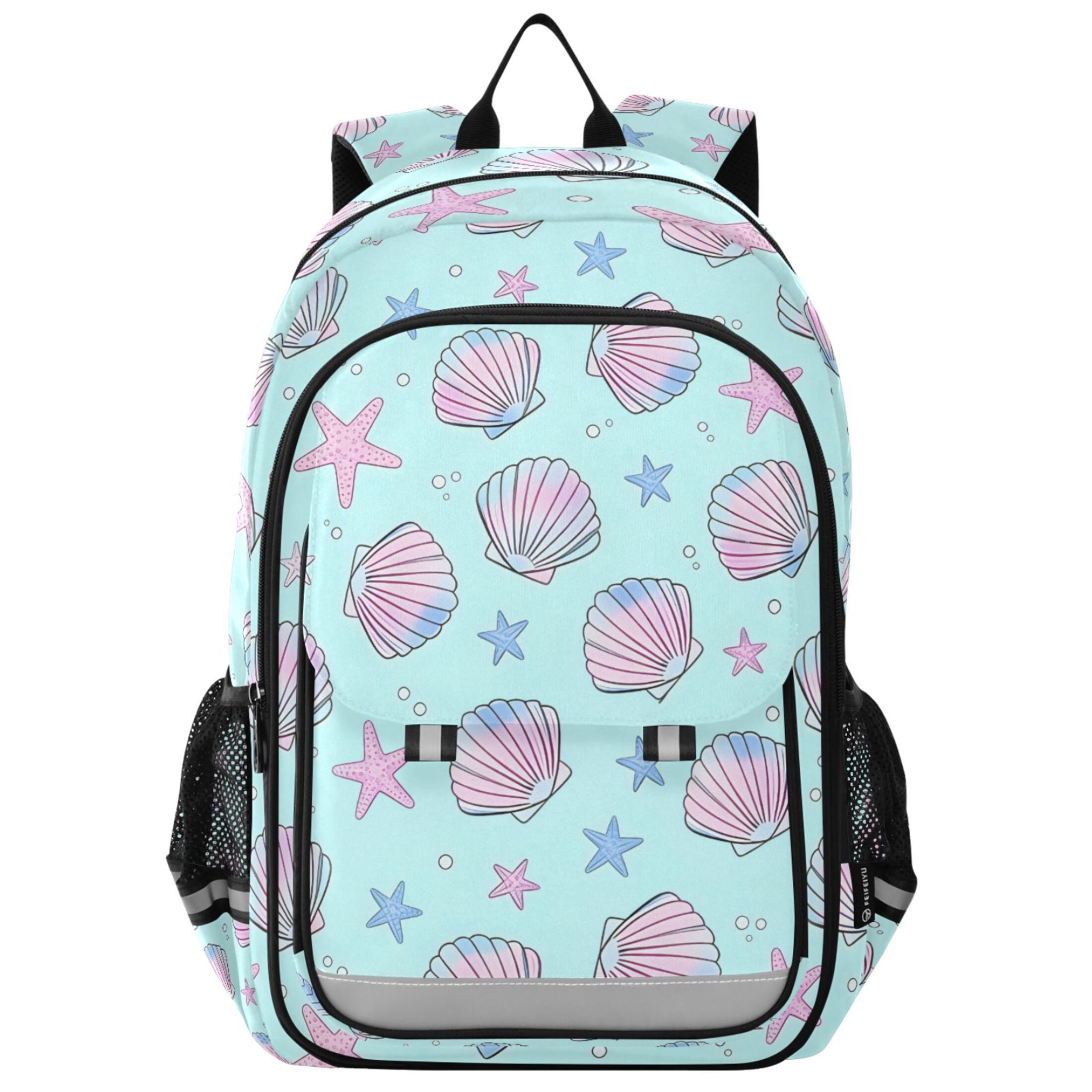 ALAZA Gradient Starfish Seashell School Laptop Backpack Travel Bag ...