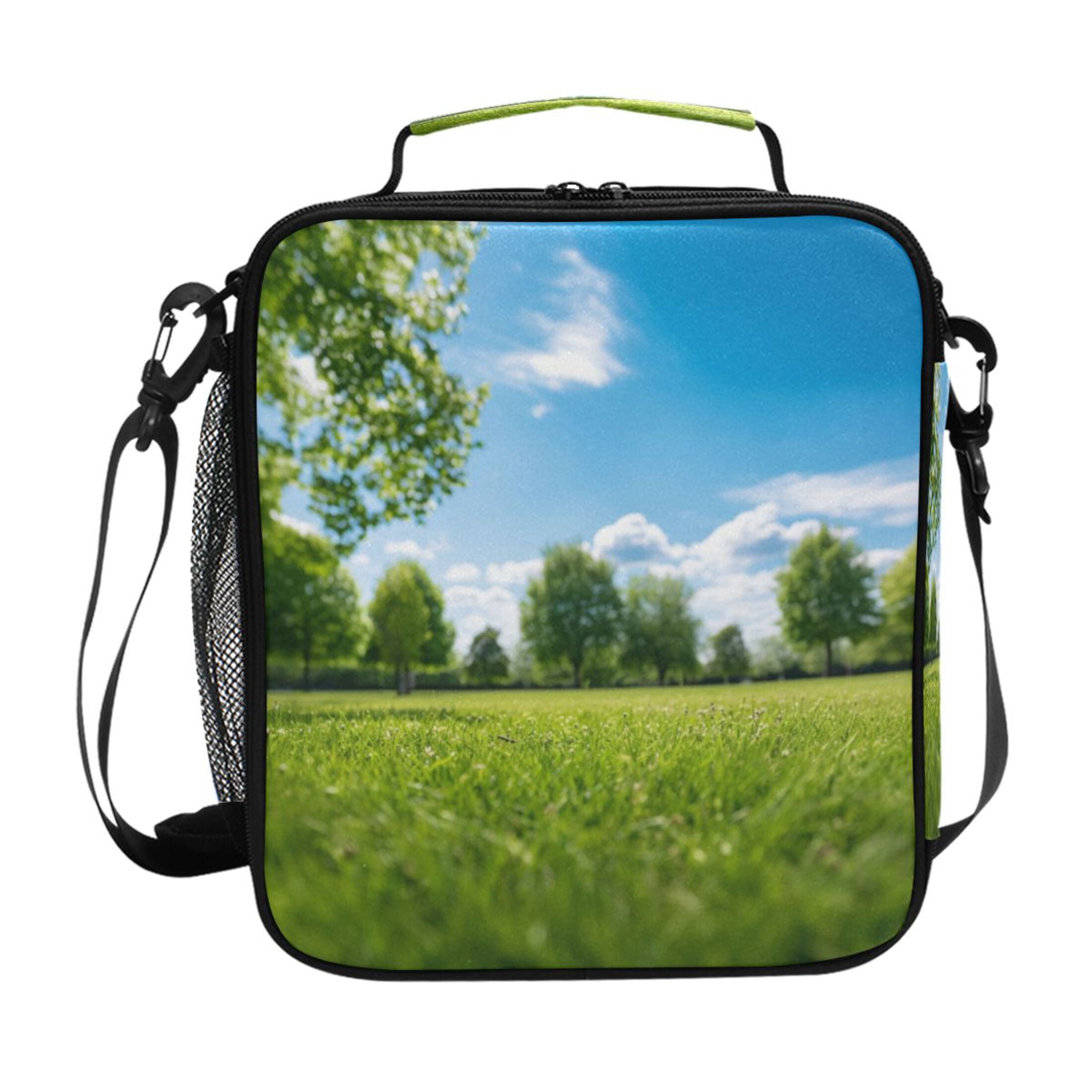 ALAZA Grass Green Lunch Box Insulated Lunch Bag Reusable Thermal Cooler ...