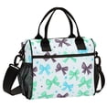 ALAZA Green Bows Print Cooler Lunch Bag Insulated Reusable Lunch Tote ...