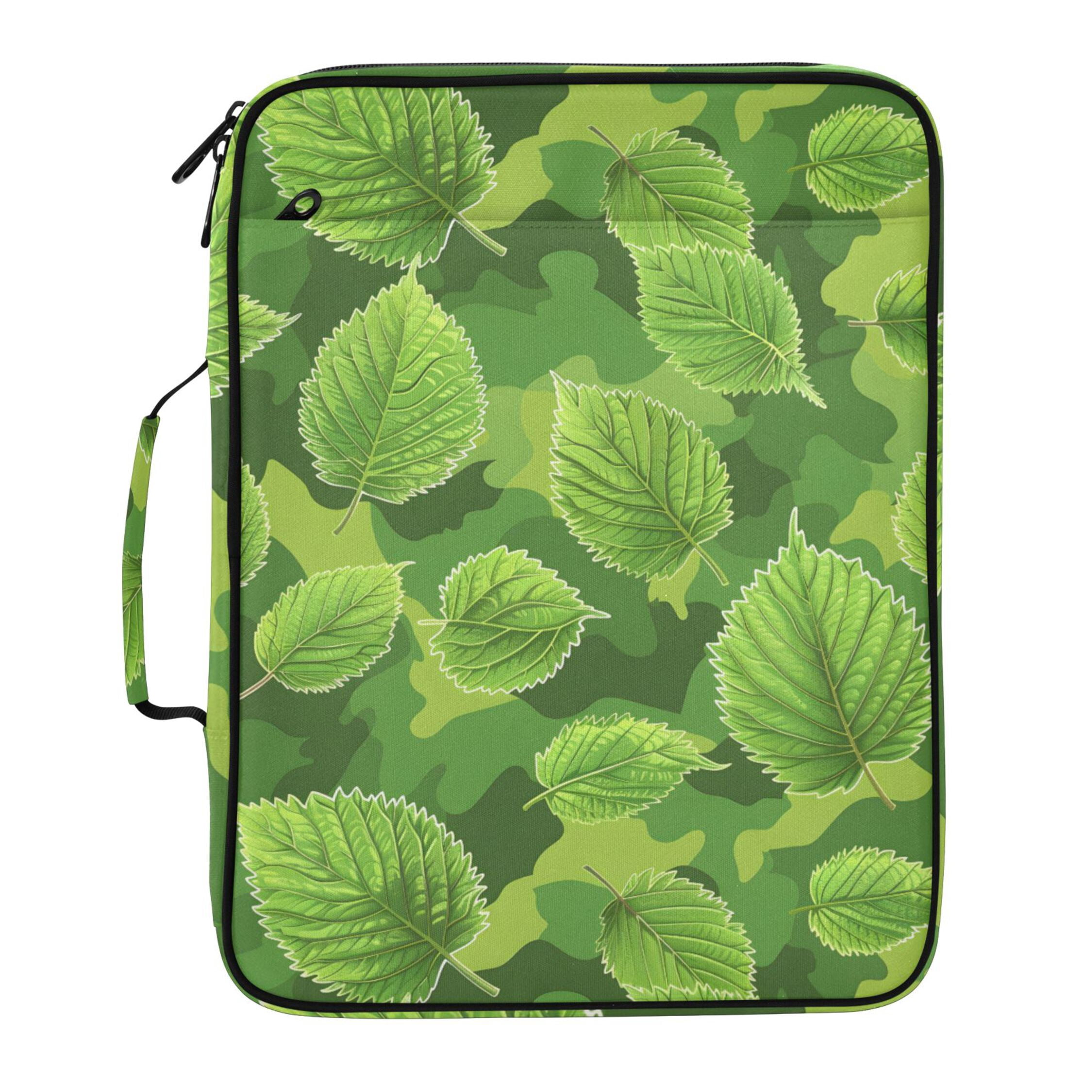 ALAZA Green Leaves Pattern Expanding Accordion File Folder 3 Ring ...