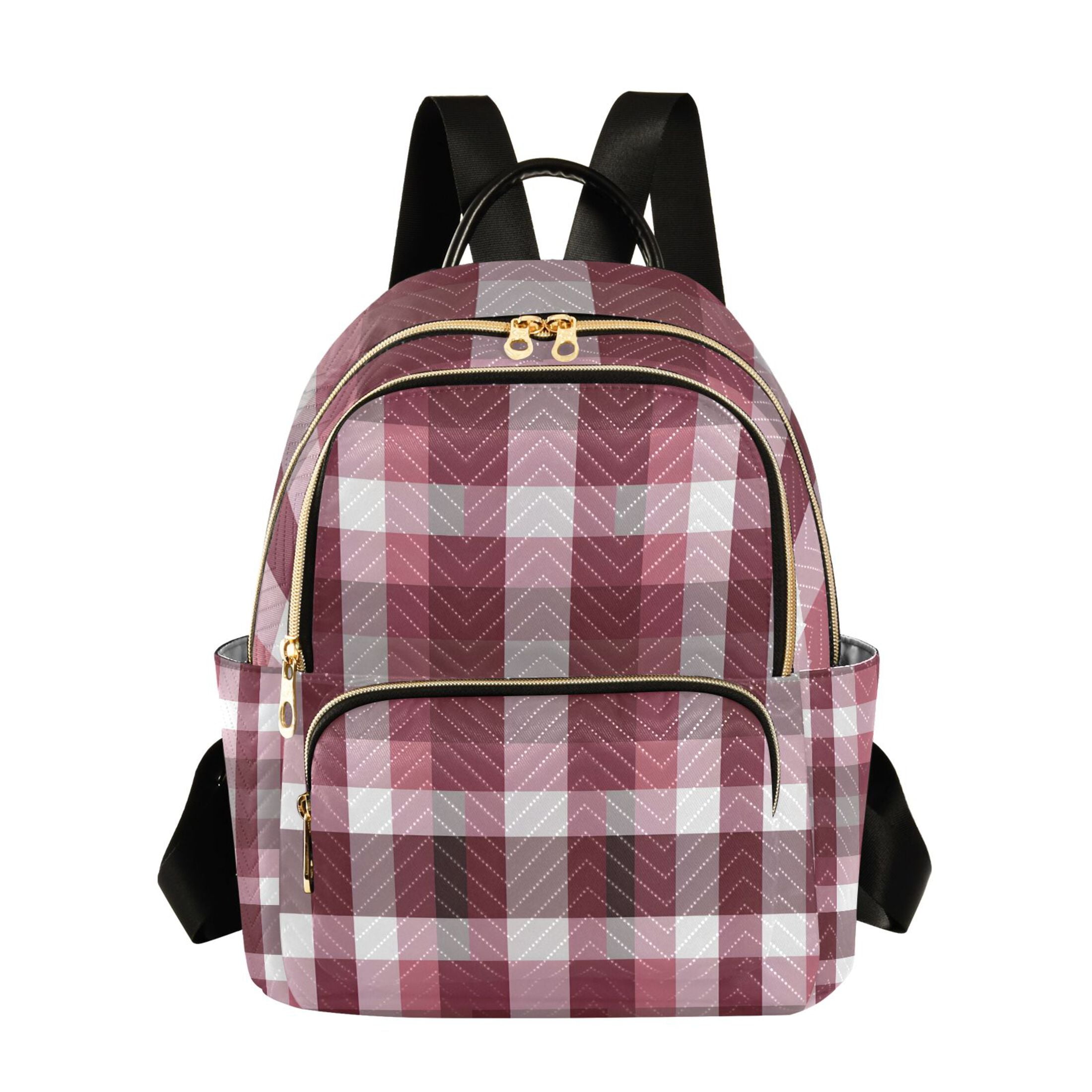 ALAZA Grid Checkered Pattern Womens Travel Laptop Backpack Large ...